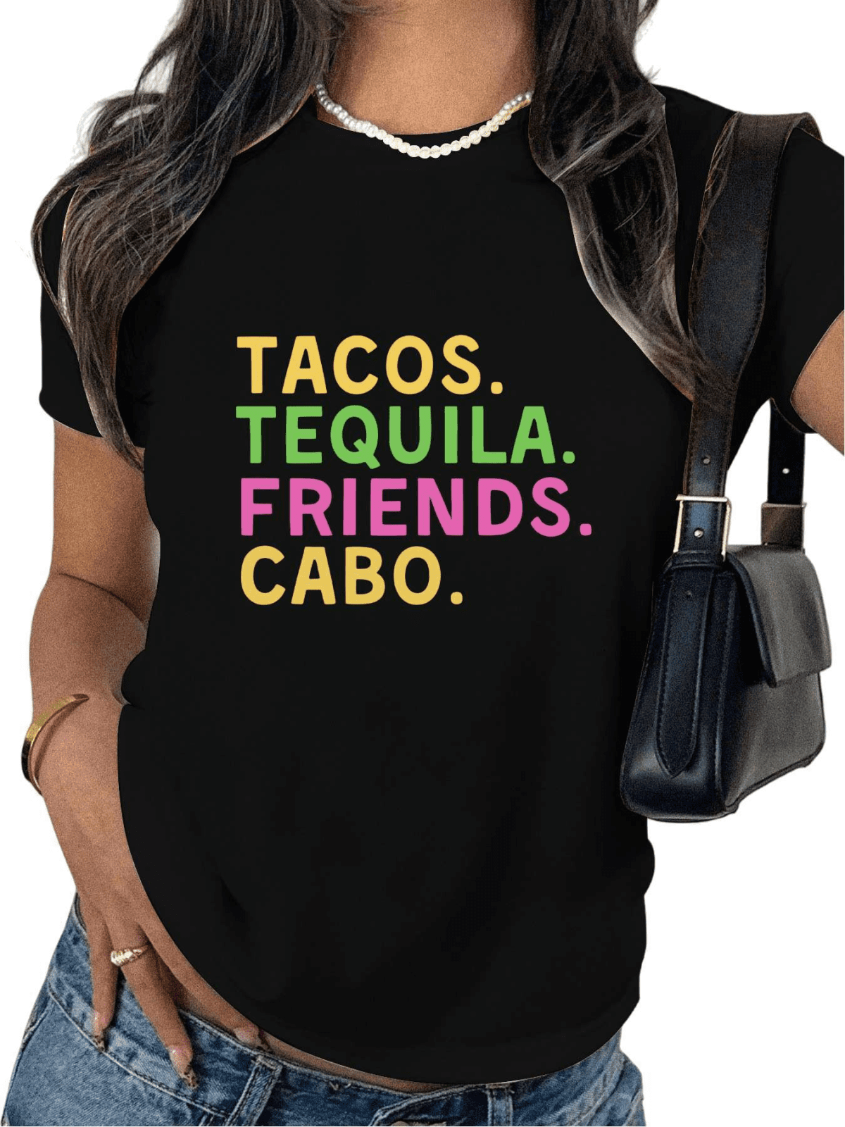 Cabo Vacation Tacos Friends Graphic Tees Womans T-shirt White S-5XL ...