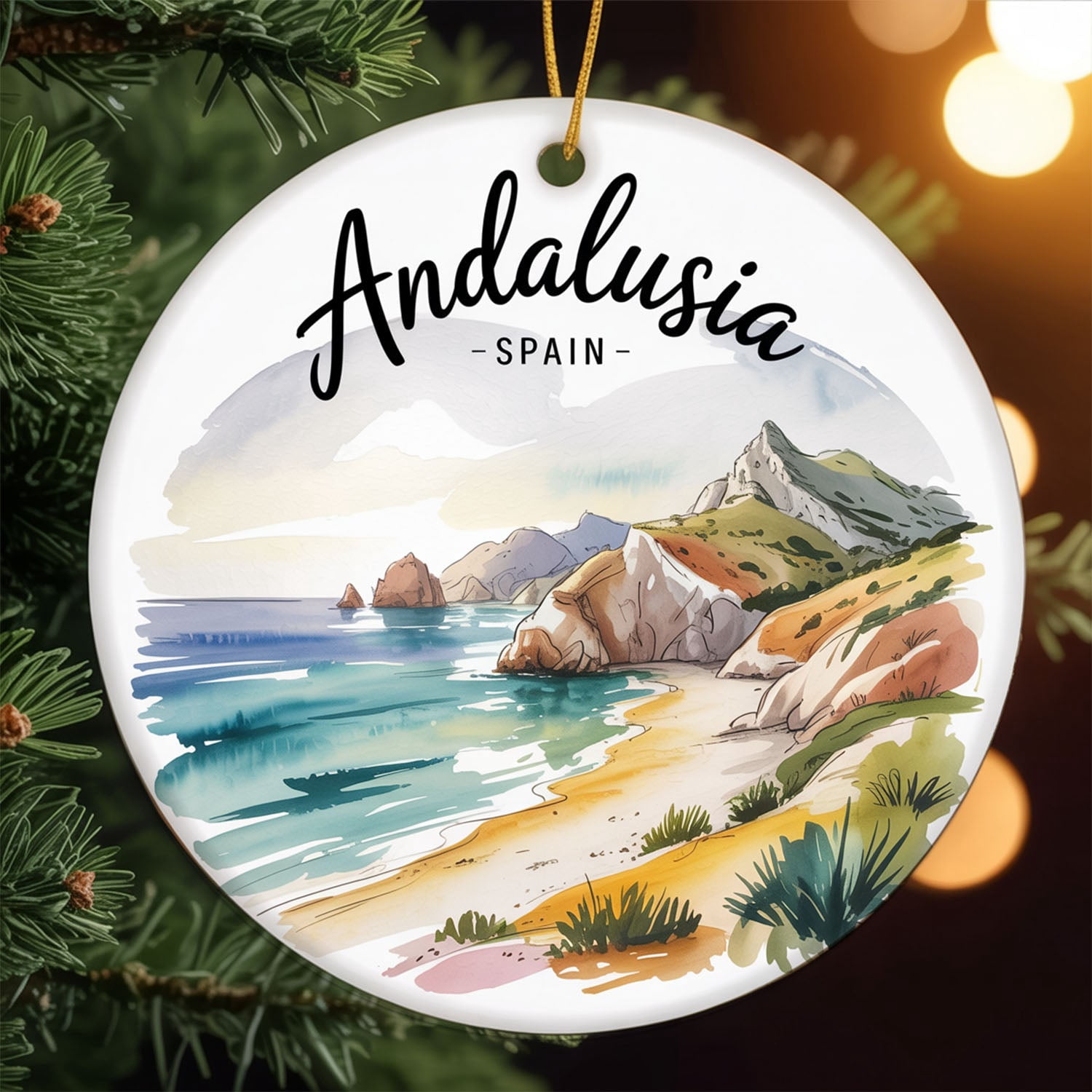 Cabo de Gata-Níjar Natural Park – Andalusia Ceramic Ornament, Christmas Tree Decoration, Travel ...