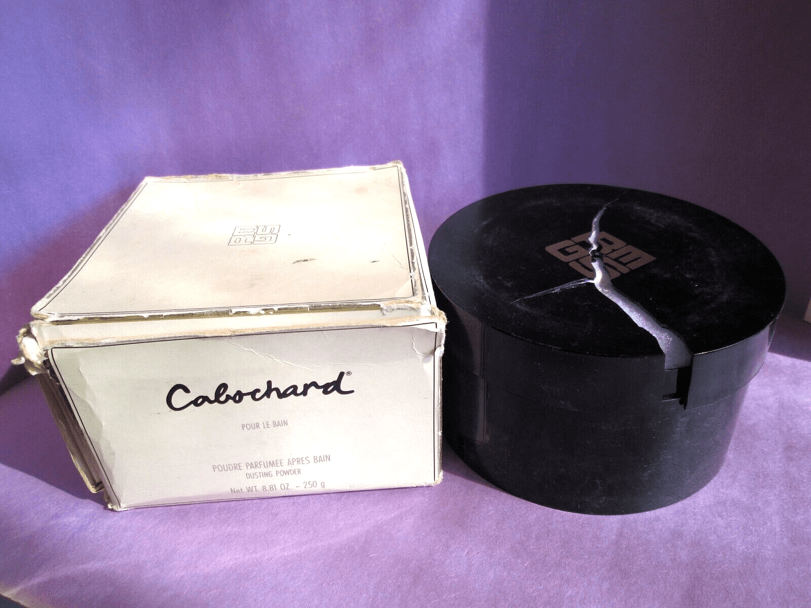 Cabochard by Gres Vintage Dusting Bath Powder & Puff .81 oz 250g Broken ...