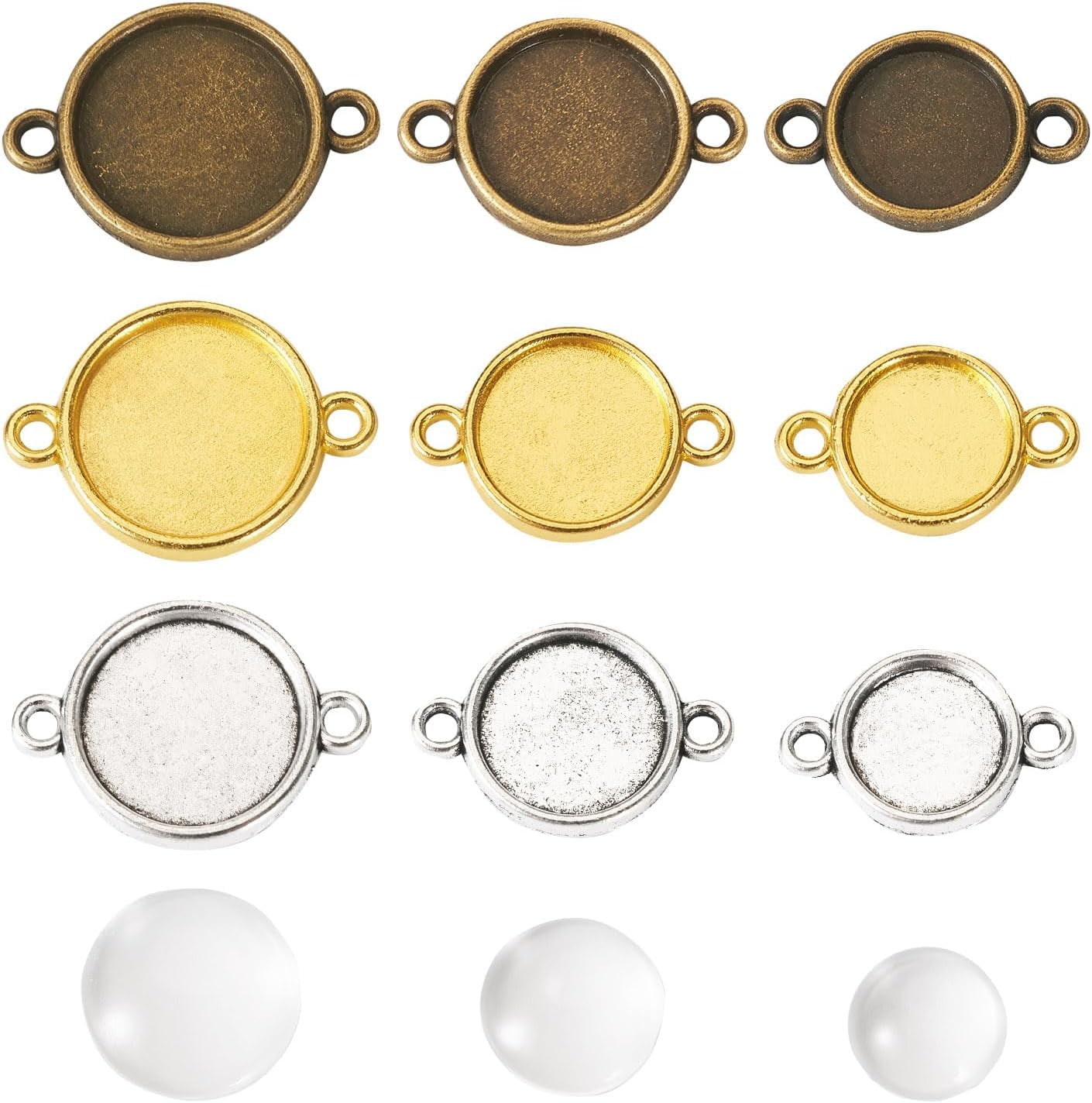 Cabochon Settings Pendant Tray Base Bezel Cabochon Connectors Charm ...