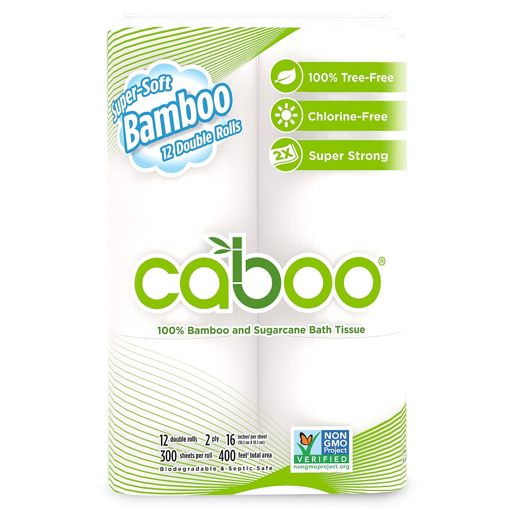 Caboo - Bath Tissue - Tissue Bath 300 Sheet - Case Of 6 - 12 Pk ...