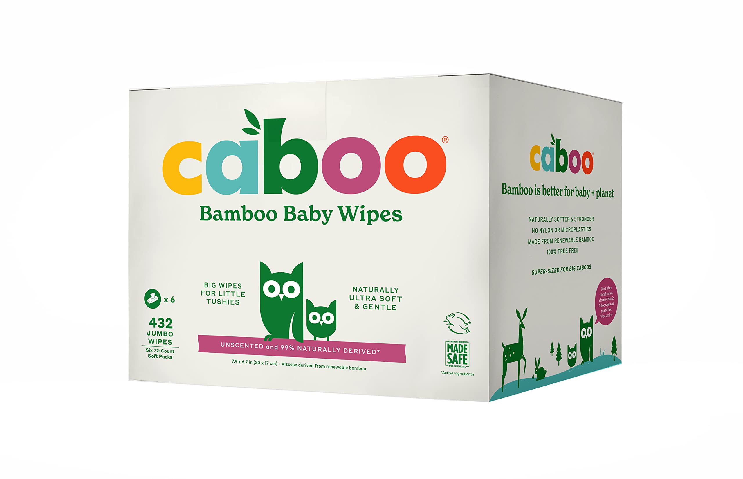 Caboo Baby Wipes 432 Count 6 Pack - Walmart.com