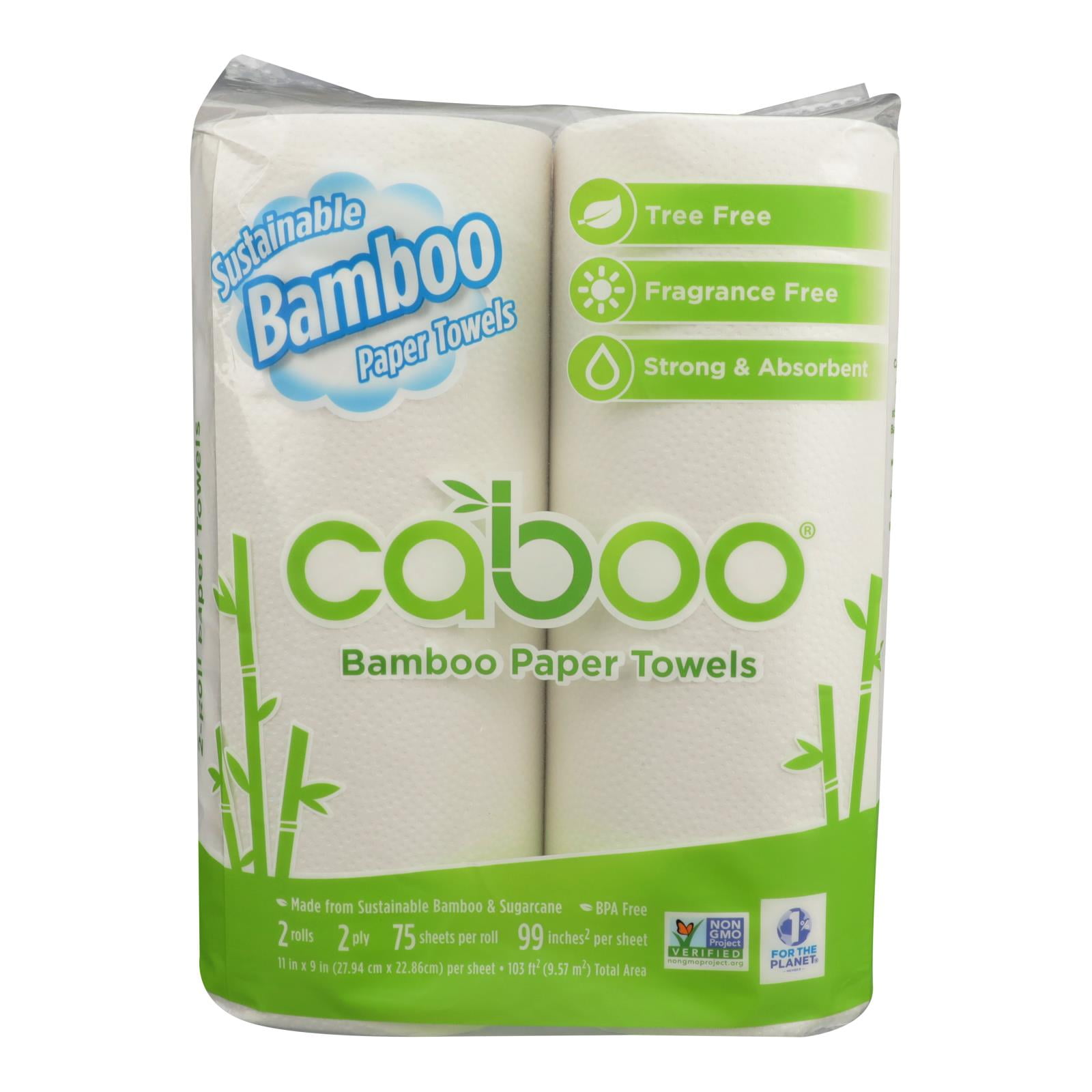 Caboo - Paper Towel 75 Sheet - Case of 12 - 2 CT - Walmart.com