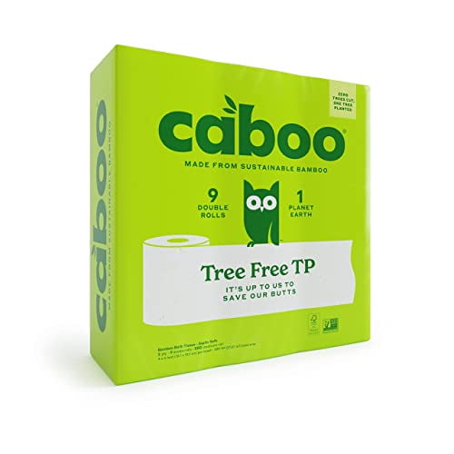Caboo Tree Free Toilet Paper, Septic Safe Bath Tissue, Quick Dissolving ...