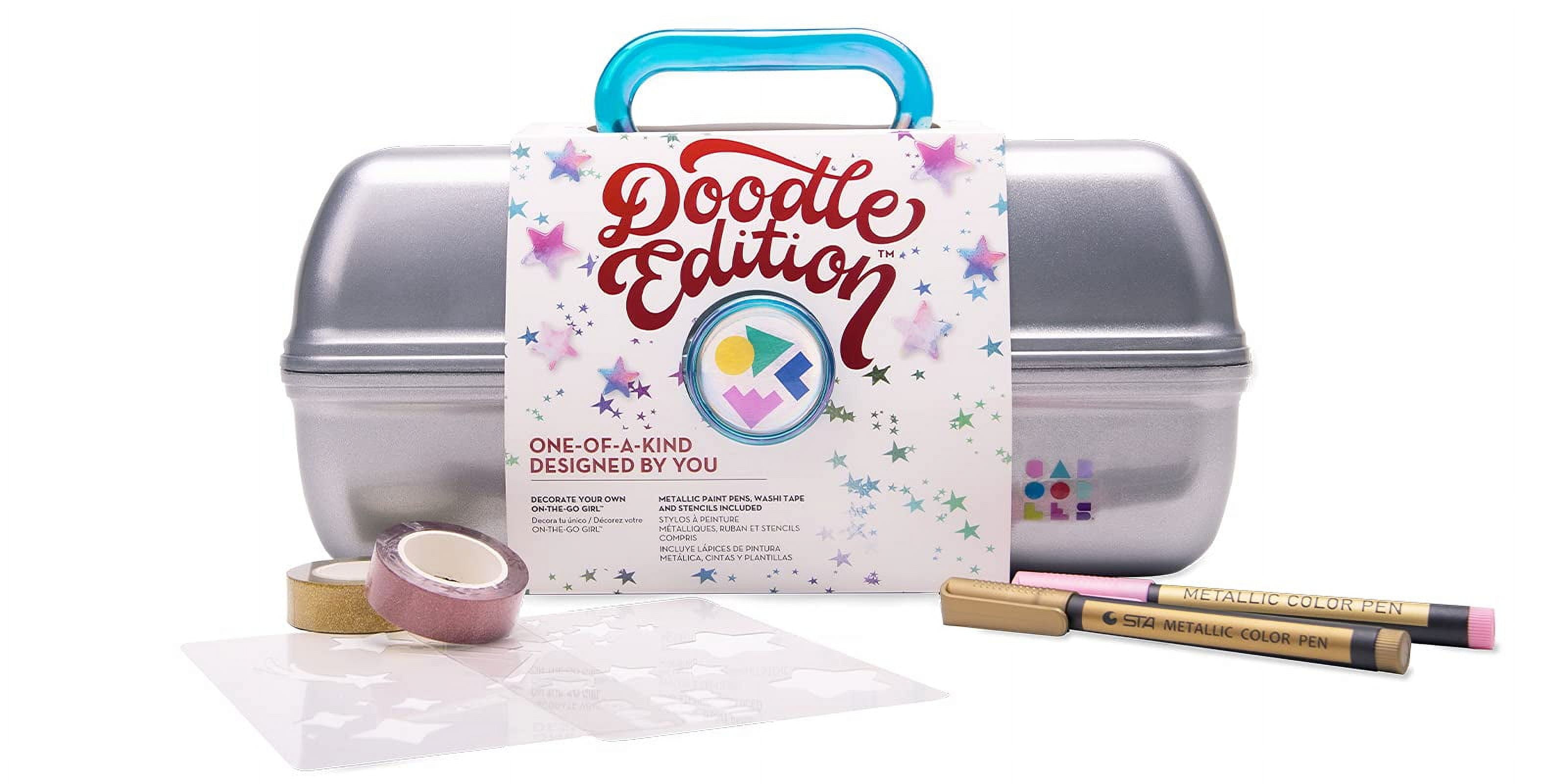 Caboodles On-The-Go Girl Makeup Box, Grey - Doodle Edition, Hard ...