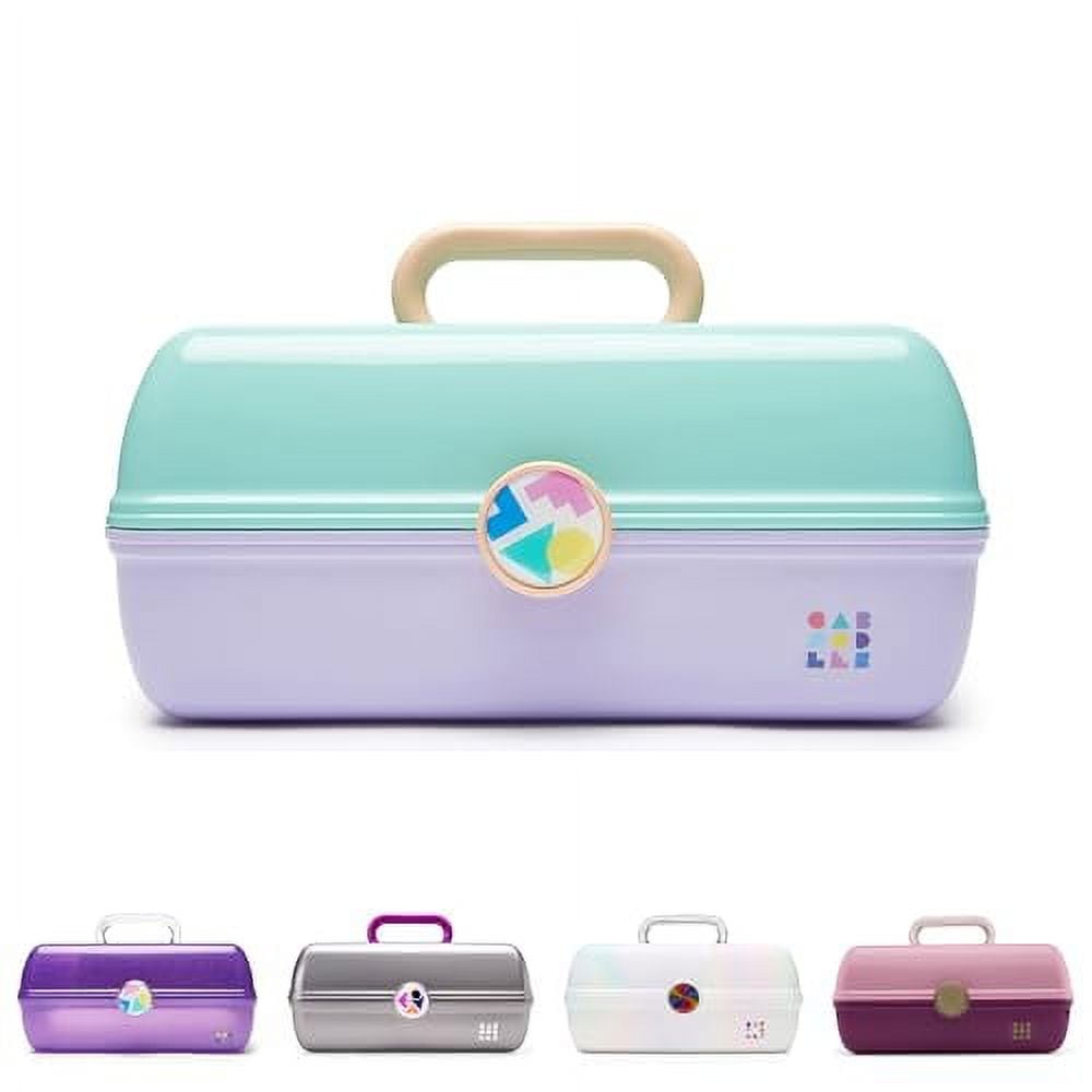 Caboodles On-The-Go Girl Makeup Box, Seafoam on Lavender, Hard Plastic ...