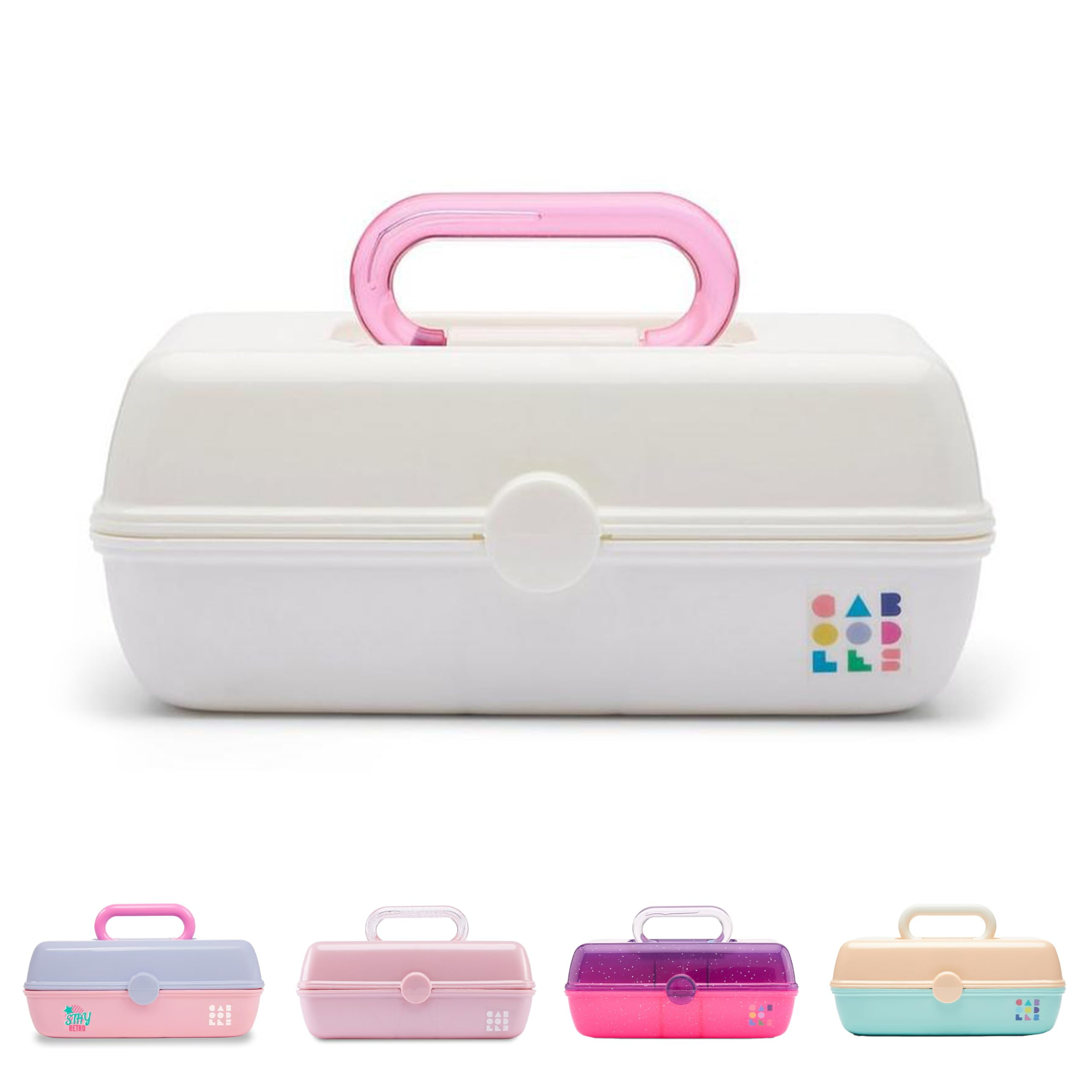 Caboodles Pretty in Petite Makeup Box, Pink Sparkle, Hard Plastic ...