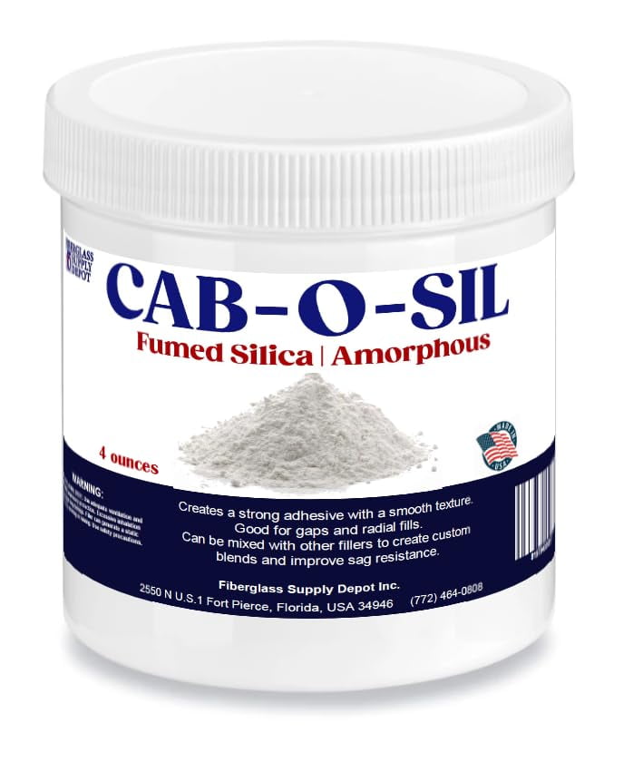 Cabosil Fumed Silica (4oz Jar) - Resin Thickener for Non-Saggy Putty ...
