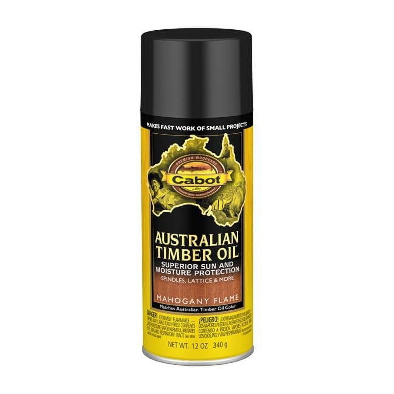 Cabot 12 oz Mahogany Flame Australian Timber Oil, Water Repellent ...