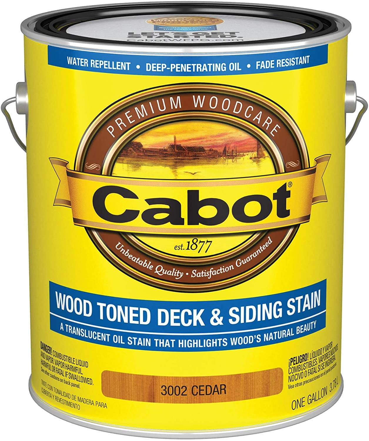 Cabot 140.0003002.007 Wood Toned Deck & Siding Stain, Gallon, Cedar ...