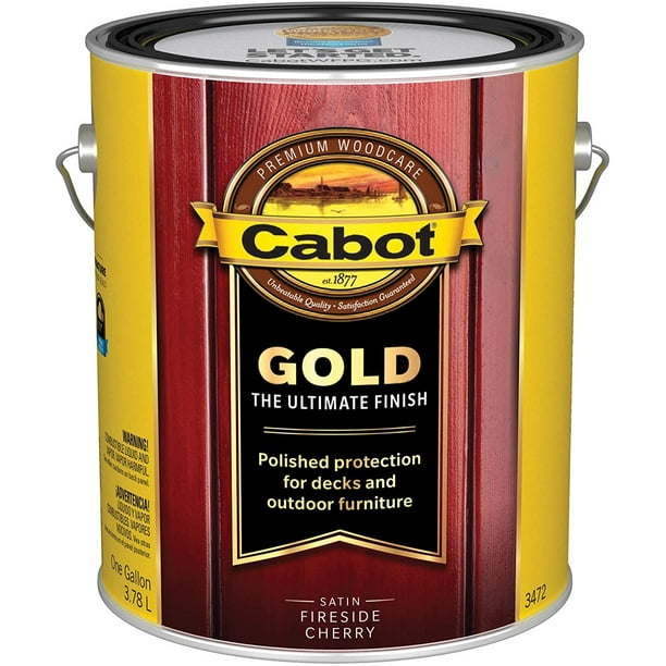 Cabot 140.0003472.007 Gold Finish Stain, Gallon, Fireside Cherry ...