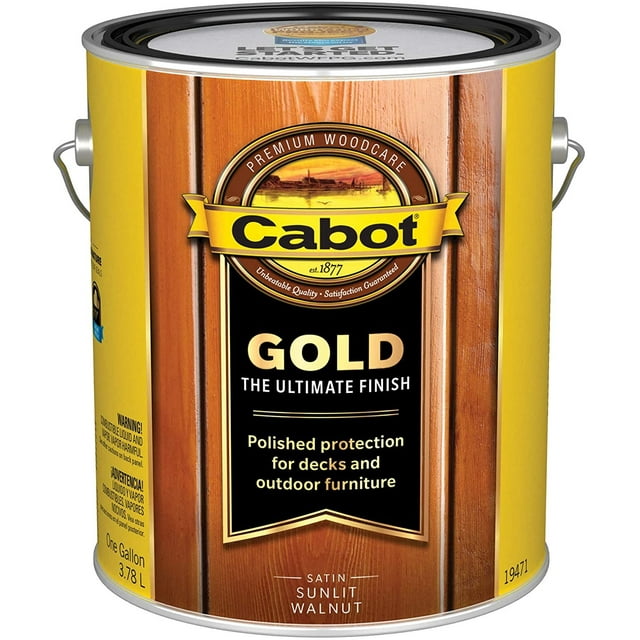 Cabot 140.0019471.007 Gold Finish Stain, Gallon, Low Voc Sunlit Walnut ...