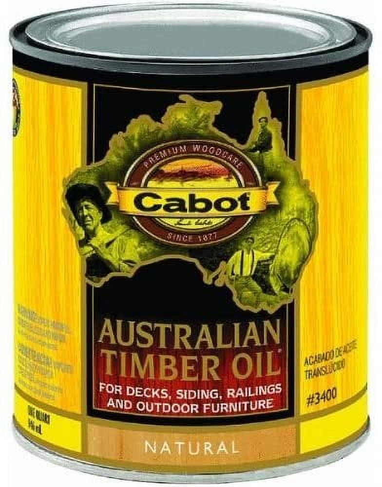 Cabot Natural Australian Timber Oil, 1 Quart, Teak Mahogany Wood ...