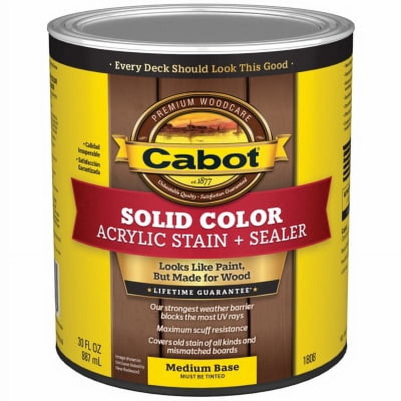 Cabot 1808 Exterior Acrylic Latex Stain, Quart - Walmart.com