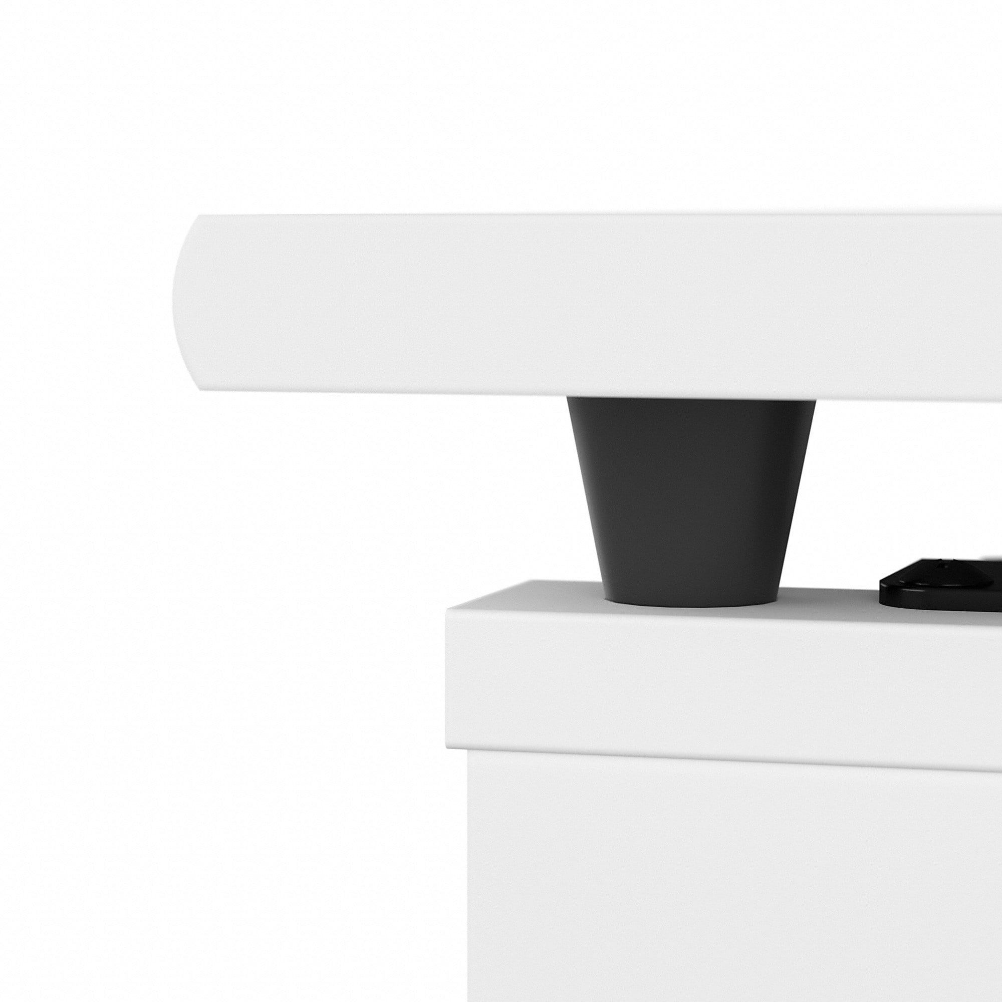 Cabot 3 Position Sit to Stand Desk Return in White - Engineered Wood ...
