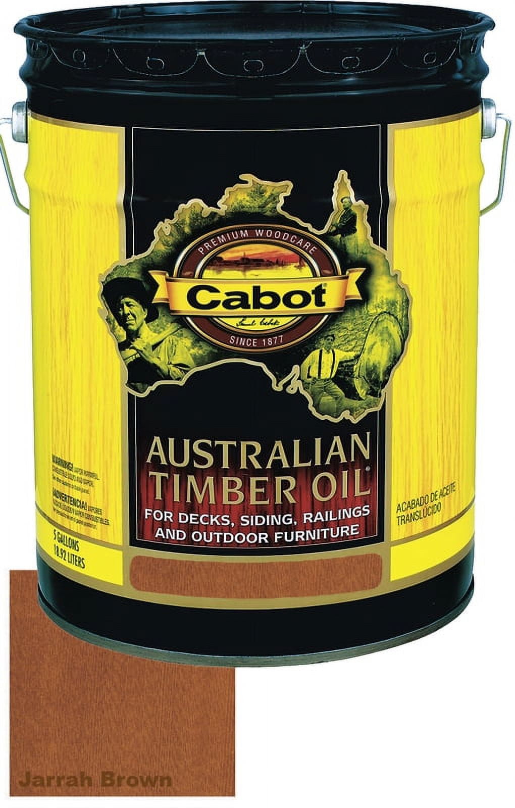 Cabot 3400 Series 3460 Timber Oil, Jarrah Brown, 5 gal Can - Walmart.com