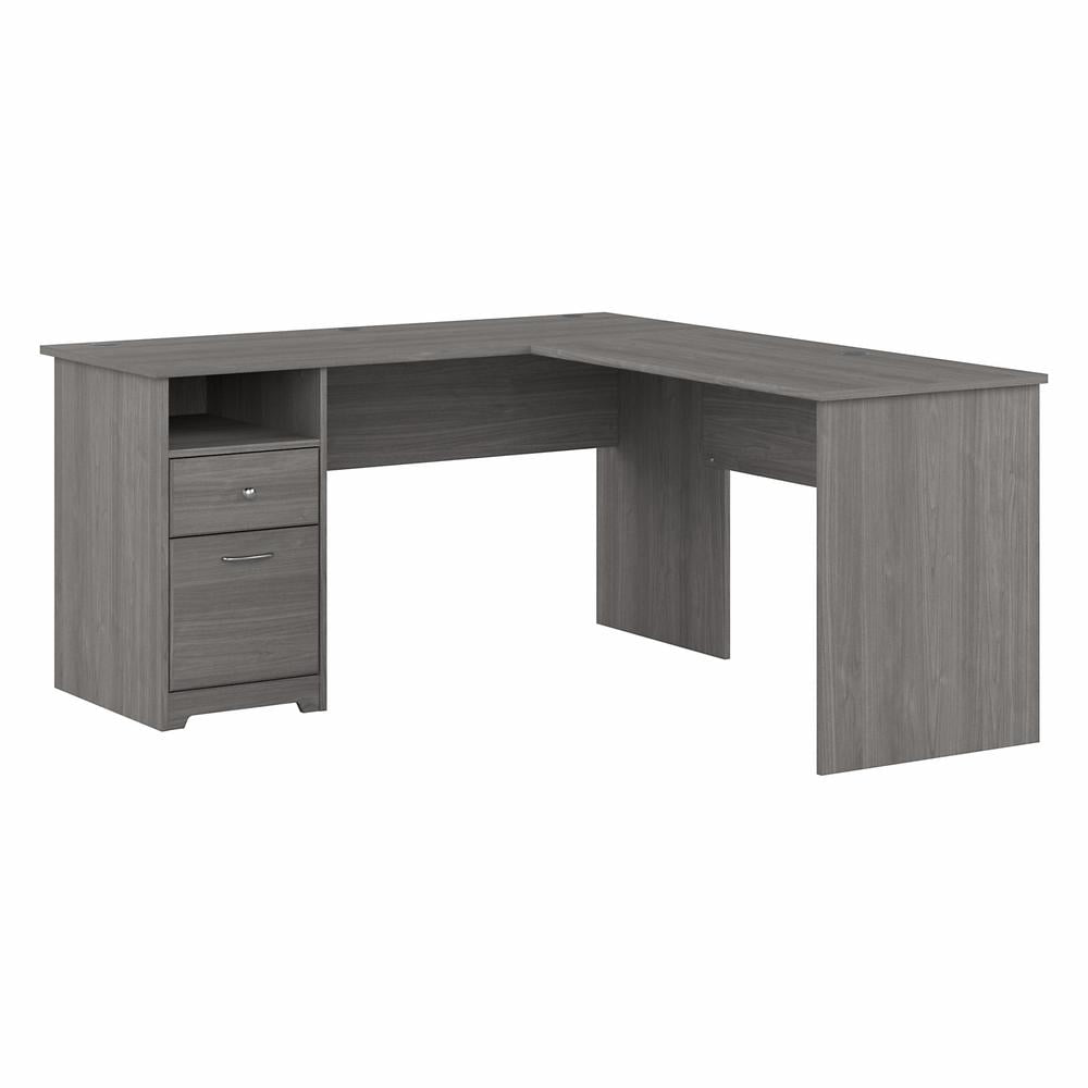 Cabot 60W L Shaped Computer Desk with Drawers in Modern Gray ...
