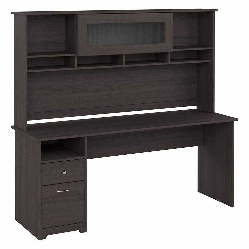 Cabot Office Storage Computer Desk with Hutch, 72W, Heather Gray ...