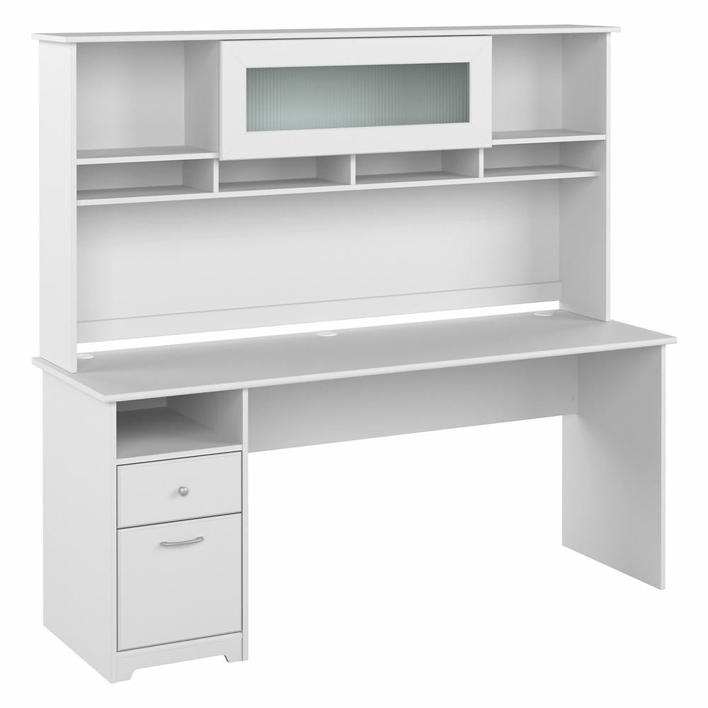 Bush Furniture Cabot 72W Office Desk with Hutch, Drawers and Storage ...