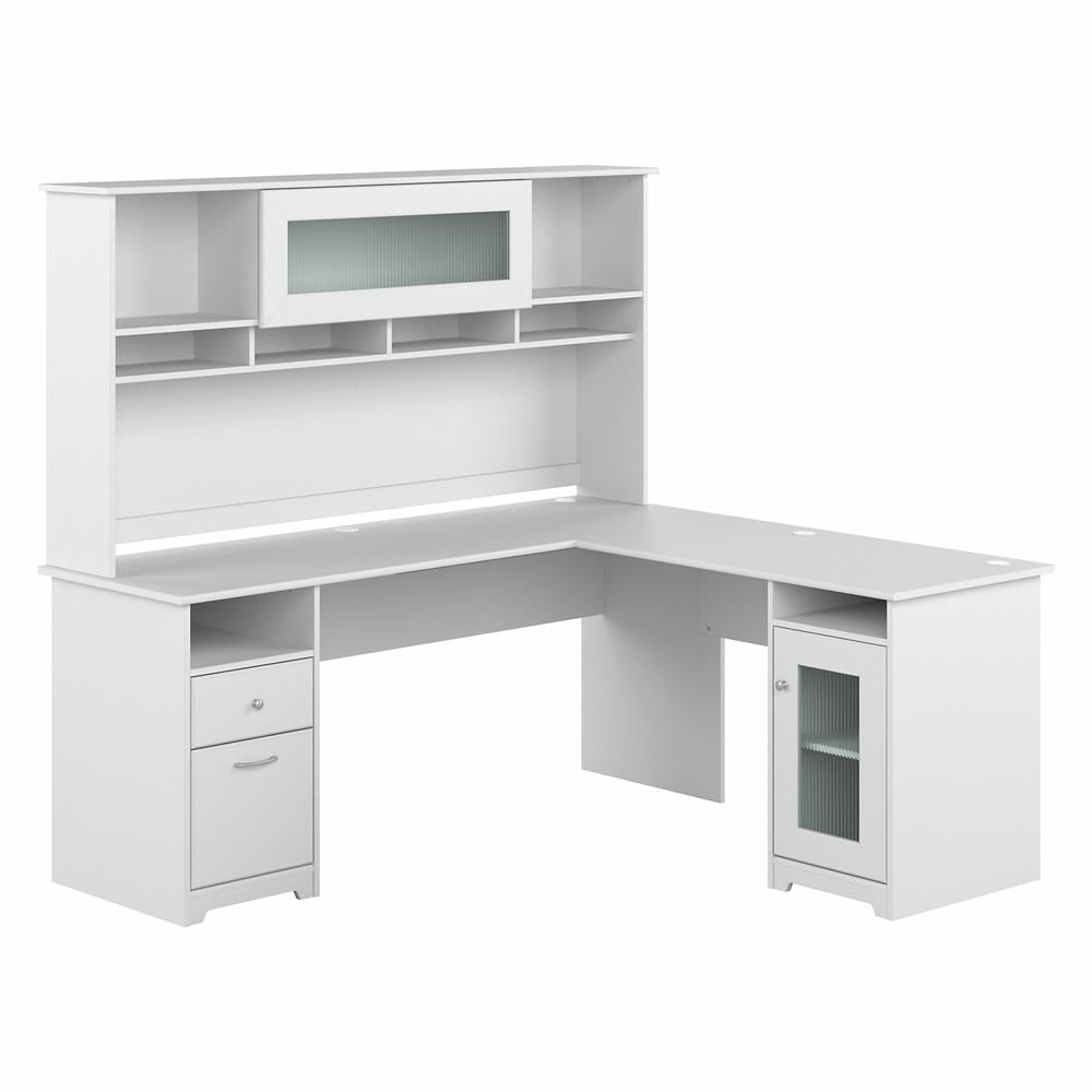Cabot 72W L Shaped Corner Office Computer Desk with Hutch, Drawers and ...