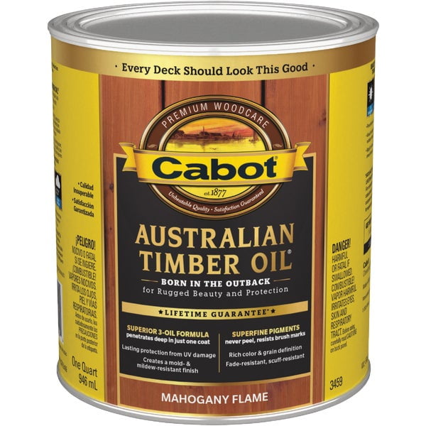 Cabot Australian Timber Oil Translucent Exterior Oil Finish, Mahogany ...