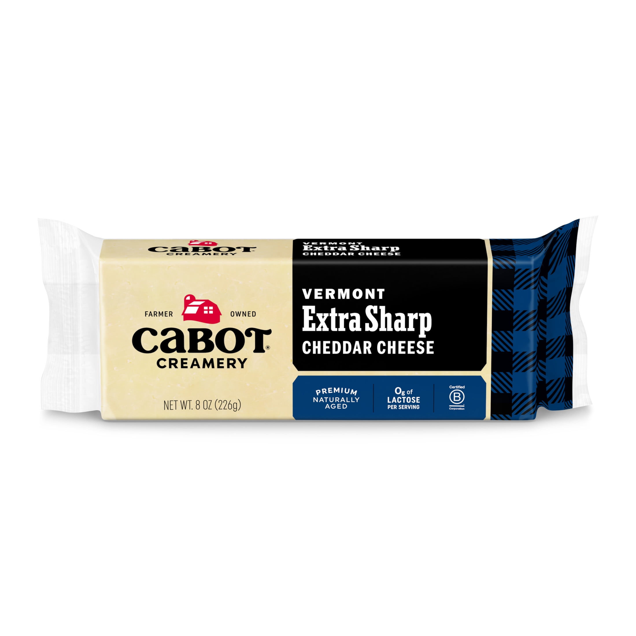 Cabot Creamery Extra Sharp Cheddar Cheese Block 8 oz (Refrigerated ...