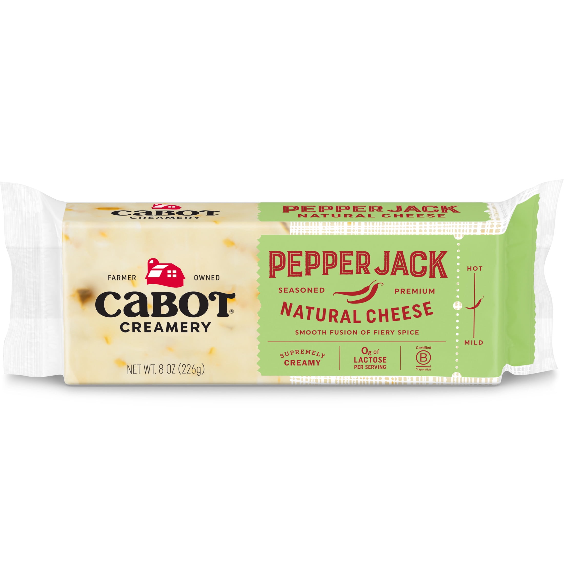 Cabot Creamery Pepper Jack Cheese Block 8 oz (Refrigerated) - Walmart.com