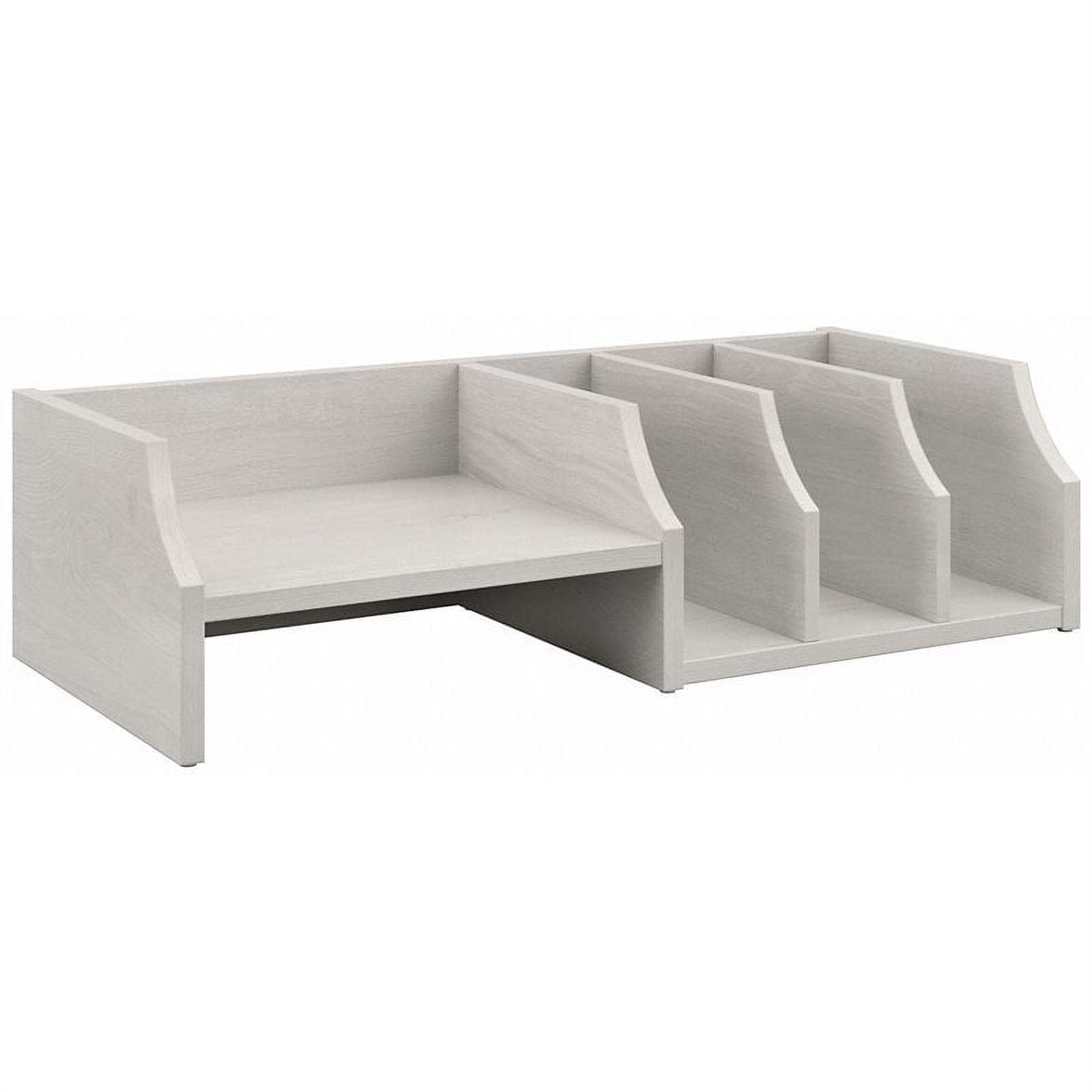 Cabot Desktop Organizer with Shelves in Linen White Oak - Engineered ...