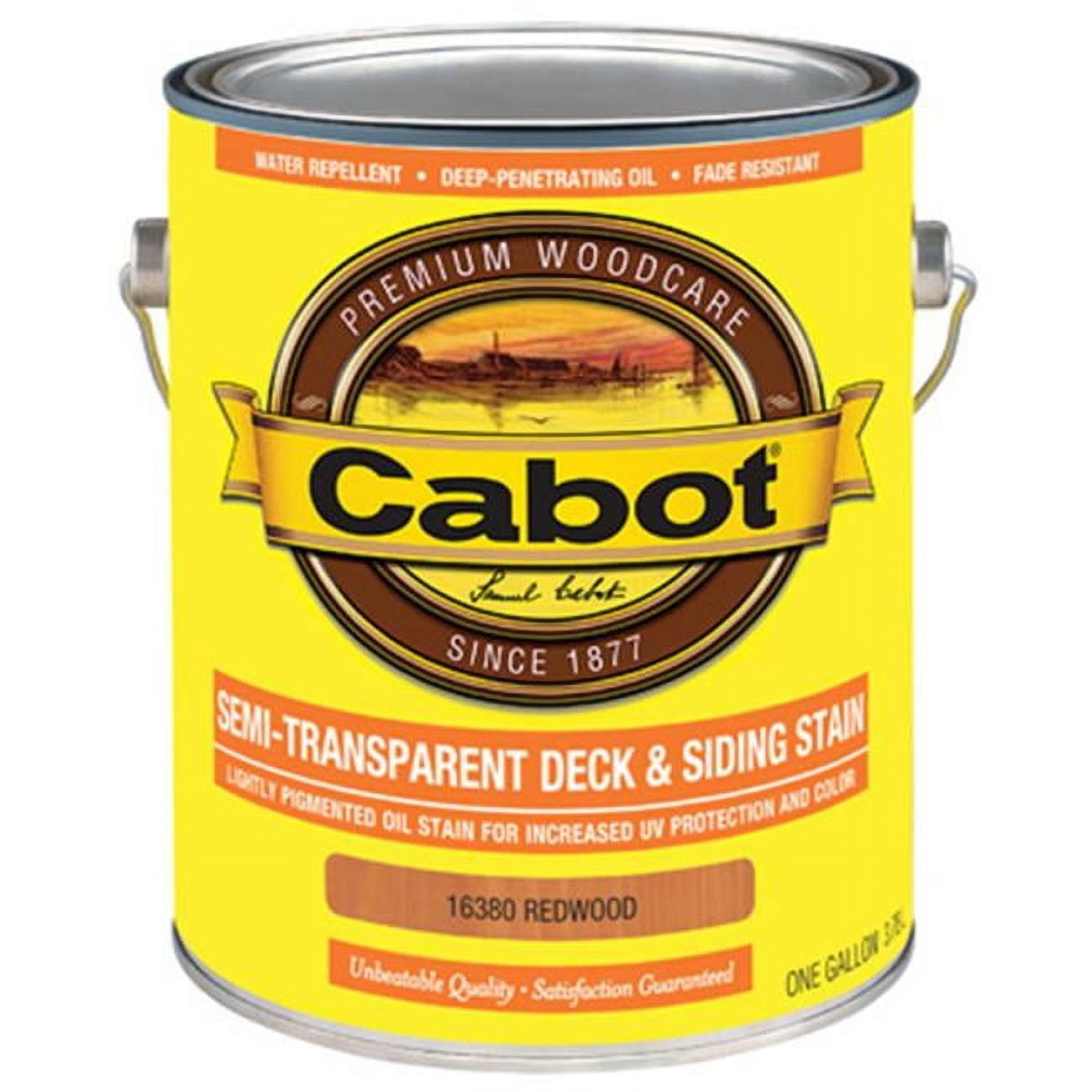 Cabot Samuel 16380-07 Gallon Redwood Semi-Transparent Deck & Siding ...