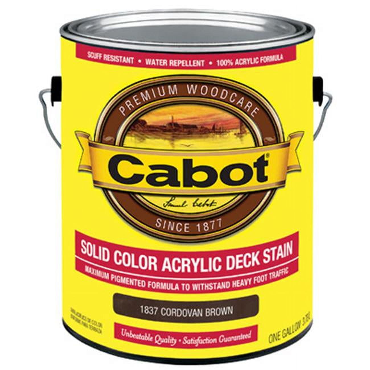 Cabot Samuel Acrylic Deck Stain, Cordovan Brown, Gallon - Weatherproof ...