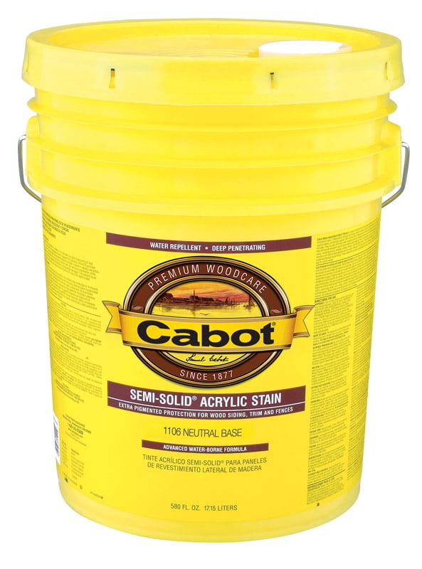 Cabot Semi-Solid Acrylic Neutral Base Acrylic Siding and Trim Stain 5 ...