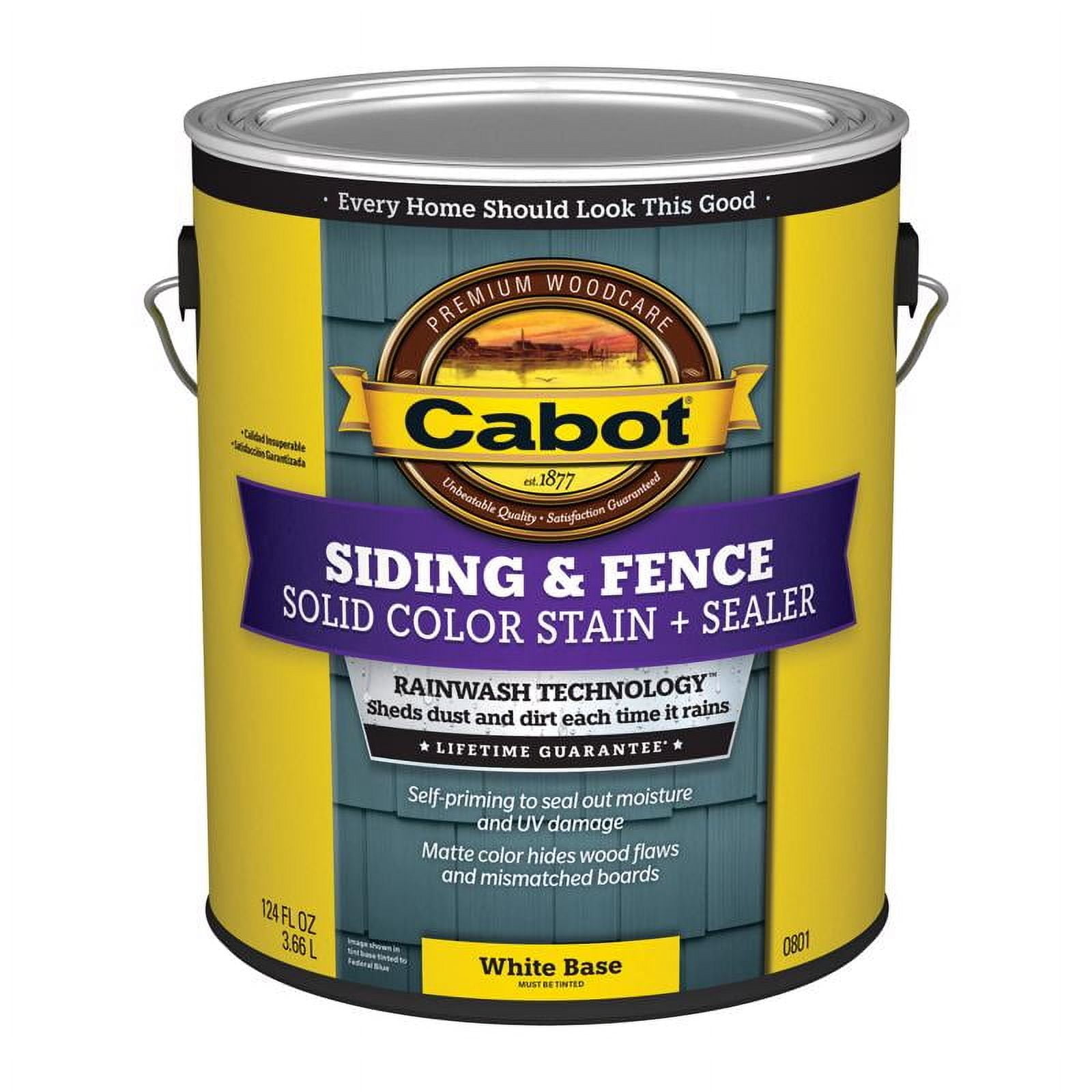 Cabot Solid Color Acrylic Siding Solid Tintable White Base Acrylic ...