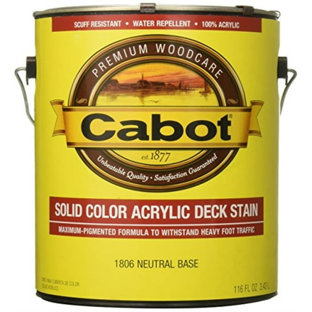 Cabot Acrylic Wood Exterior Outdoor Paint, Solid Tintable Neutral Base ...