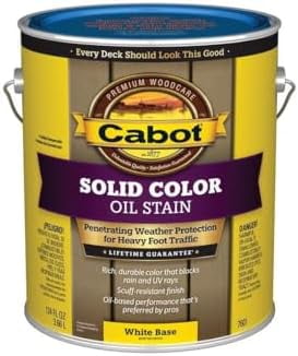 Cabot Stains 1601 Oil Decking Stain Alkyd Base Solid with Low VOC, 1 ...