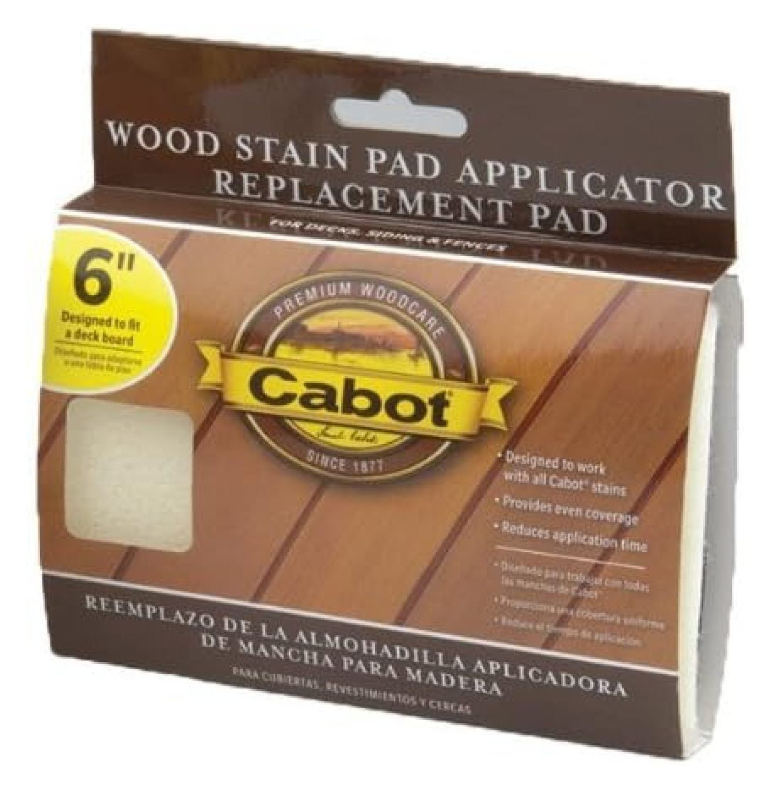 Cabot Wood Stain Pad 6 " W - Walmart.com