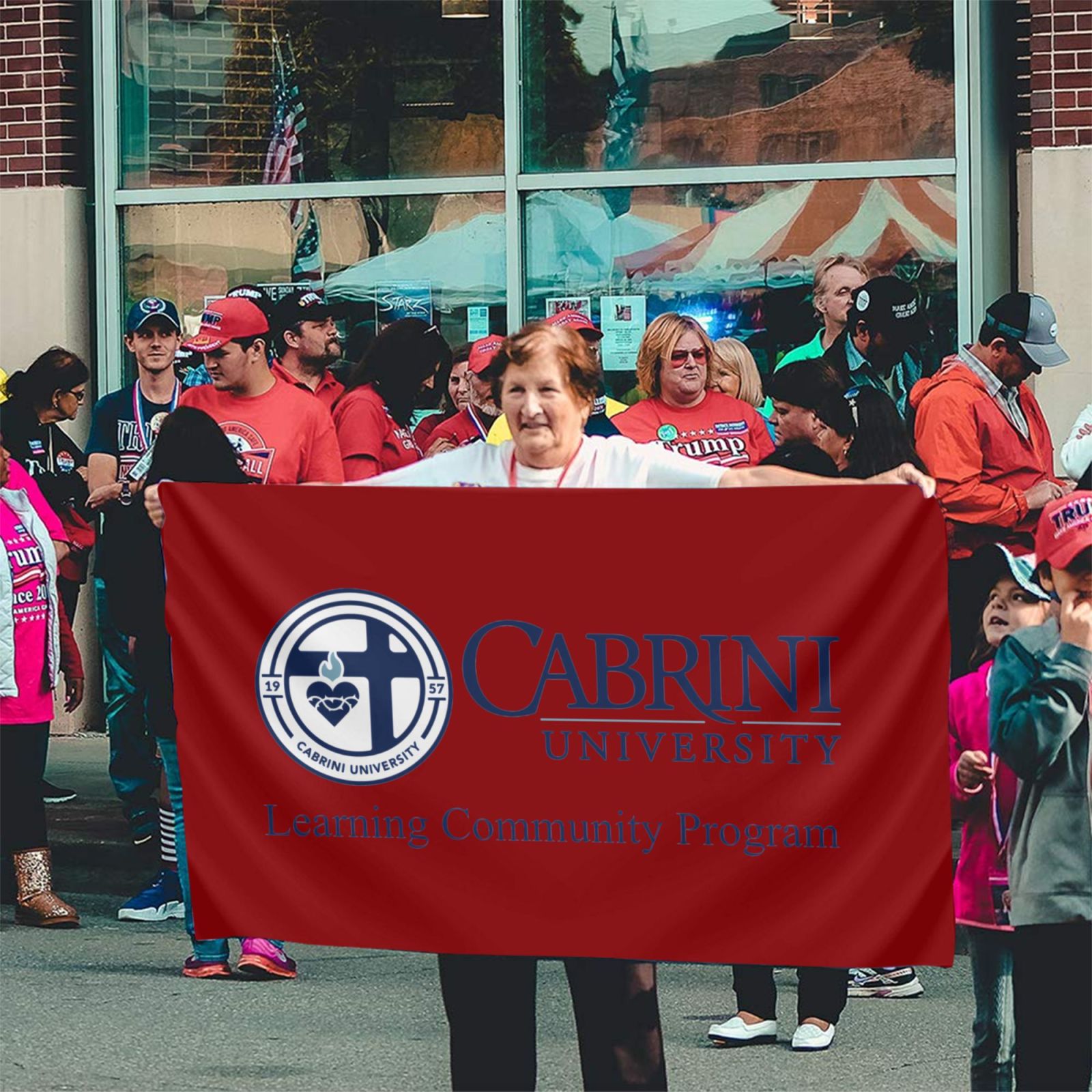 Cabrini University Logo Flag 3x5 Outdoor ,Sewn Stripes, Stronger Brass ...