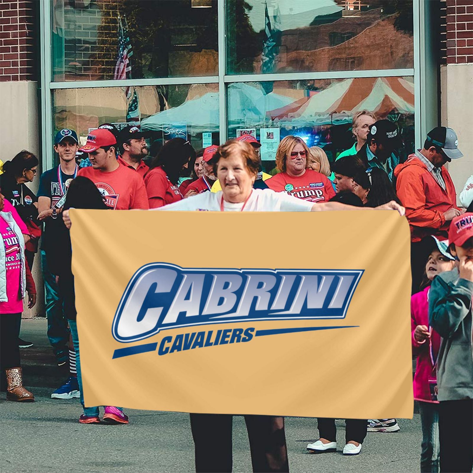 Cabrini University Logo Flag 3x5 Outdoor ,Sewn Stripes, Stronger Brass ...