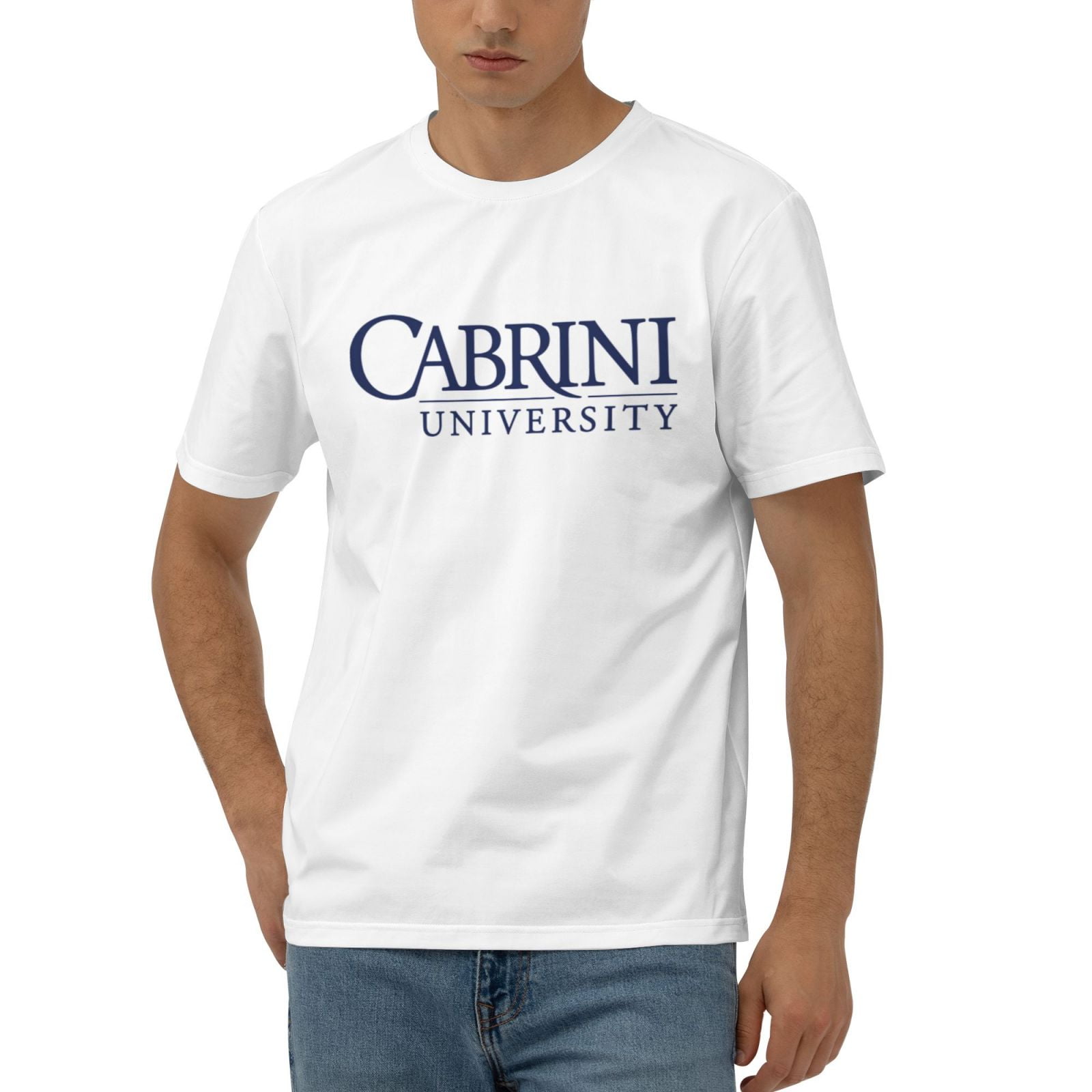 Cabrini University Logo Men'S 170g Combed Cotton Short Sleeve T-Shirt ...