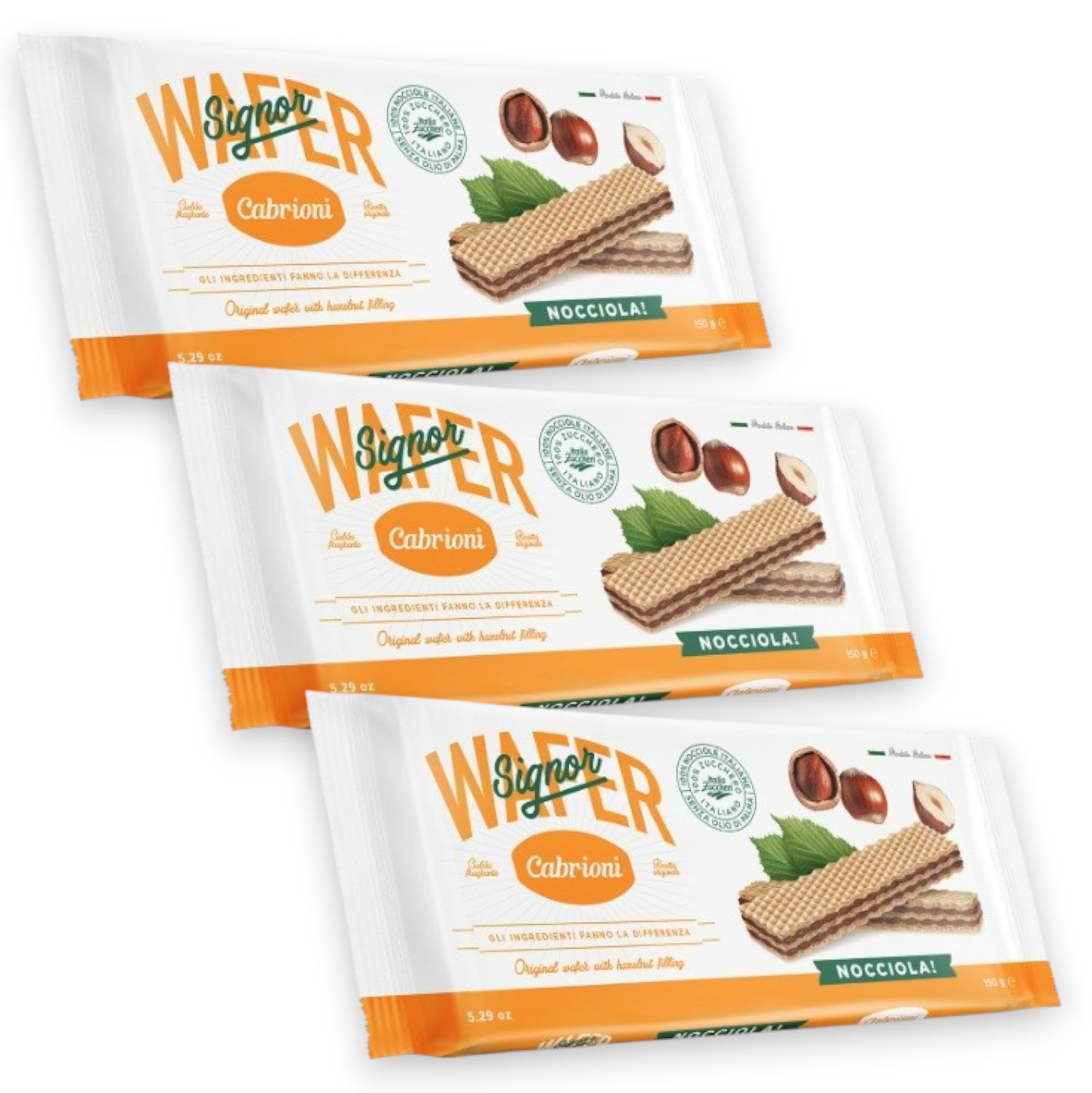 Cabrioni Italian Hazelnut Signor Wafer- Delicious Wafer Sticks with ...