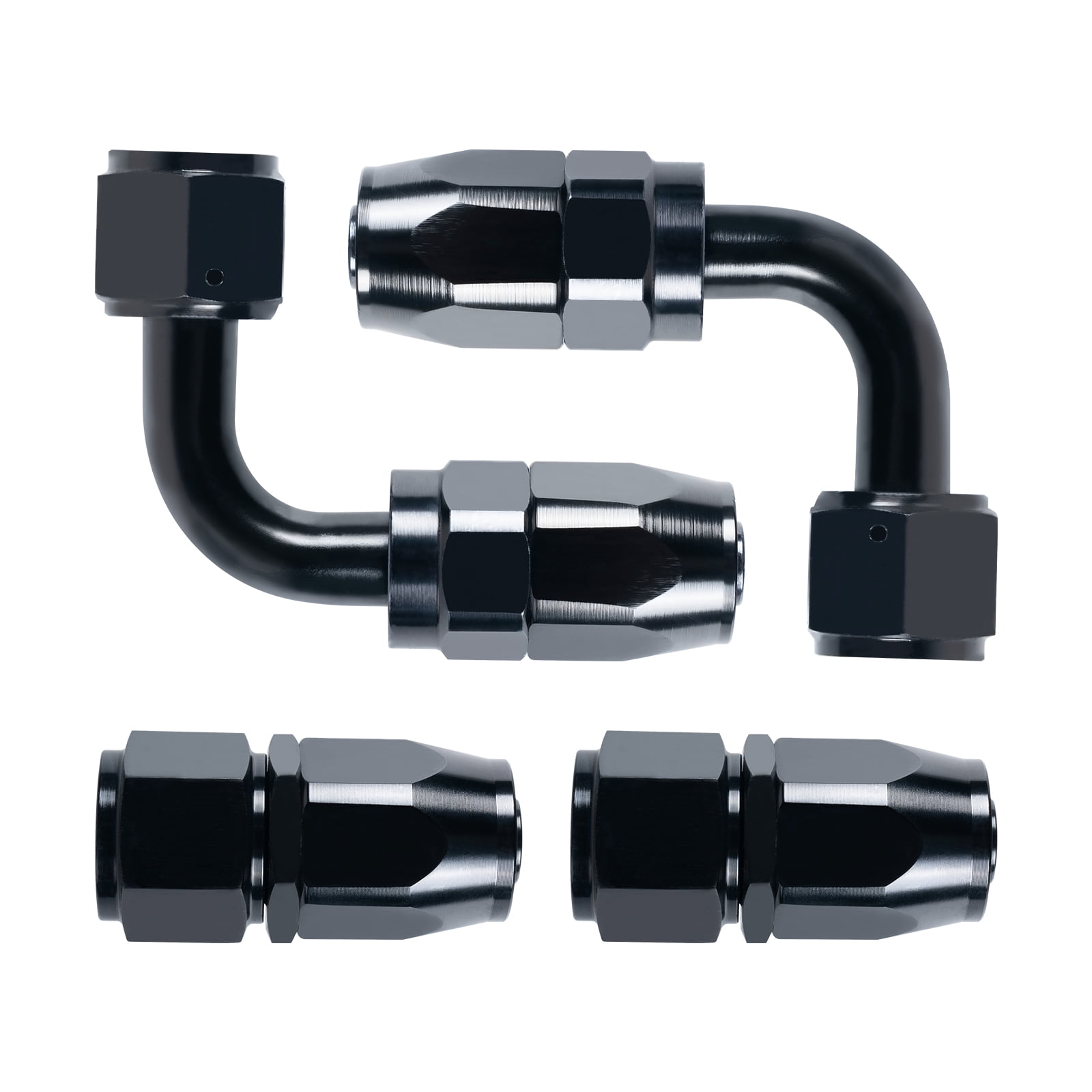 Cabtherlyn 2pcs 6AN Straight and 2pcs 90 Degree Swivel Hose End Fitting ...