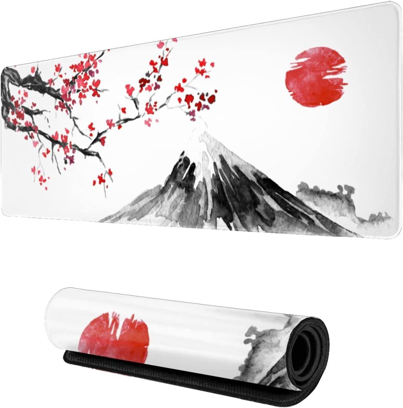 Caburywe Japanese Cherry Blossom Gaming Mouse Pad XL, Extended Large ...