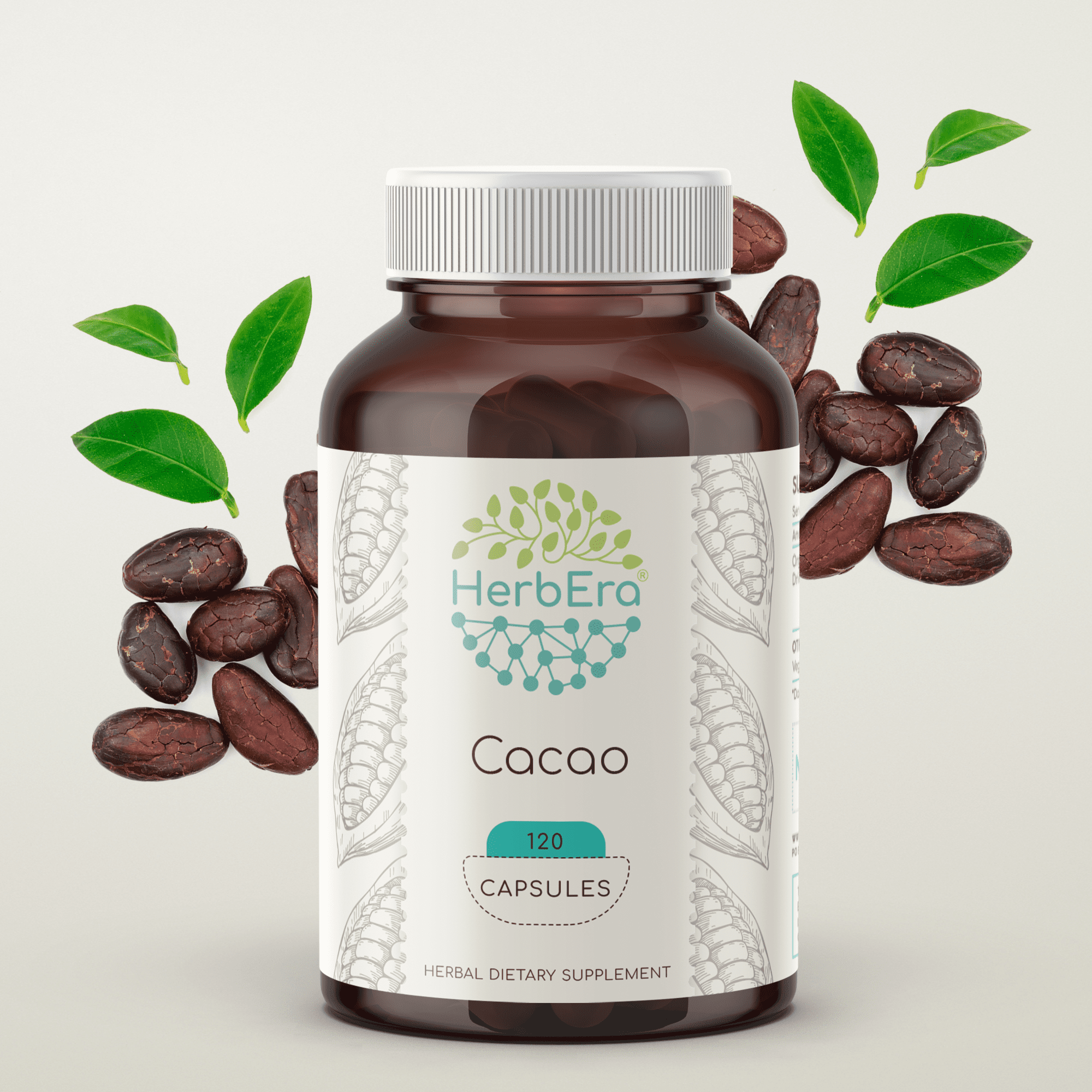 Cacao 120 Capsules, 500 mg, Organic Cacao (Theobroma cacao) Dried Raw Beans - Walmart.com