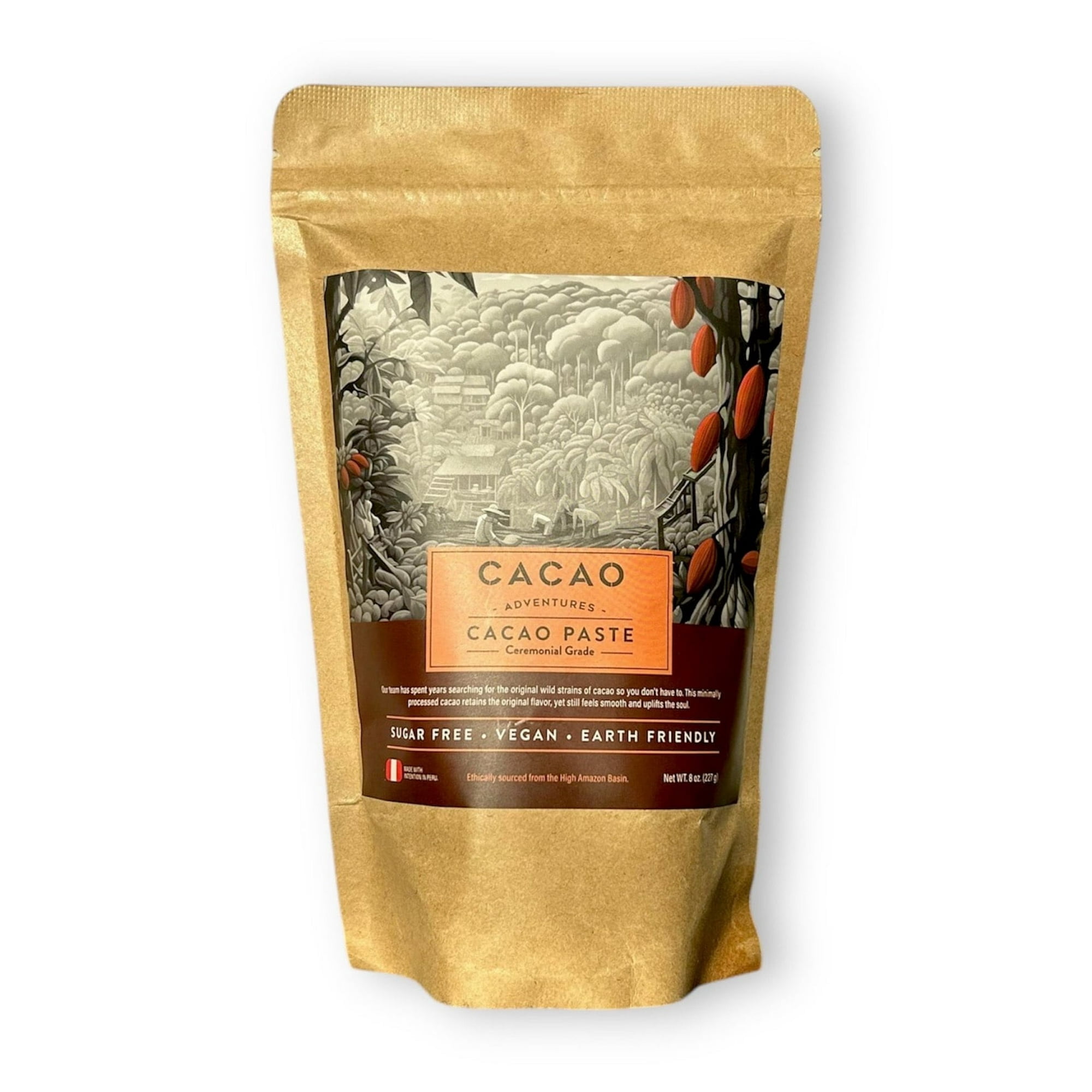 Cacao Adventures Ceremonial Grade Cacao Paste – 100% Pure, Sugar-Free, Dairy-Free | 8oz ...