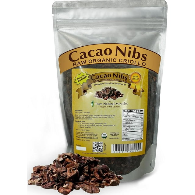 Cacao Nibs Unsweetened Raw Sugar Free Organic Dark Chocolate Chips