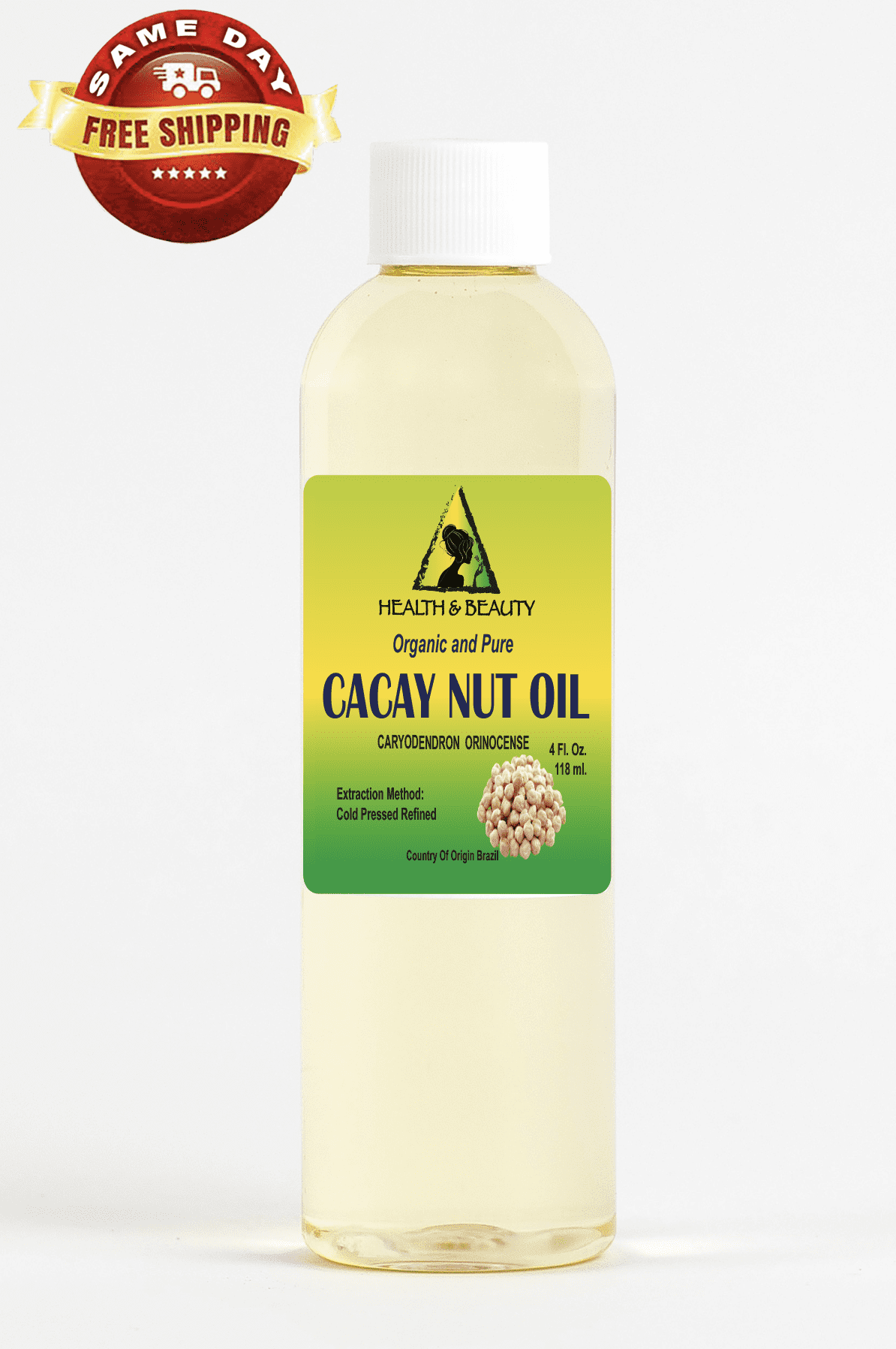 Cacay Nut / Kahai Oil Refined Organic Pure Carrier Cold Pressed 4 oz ...