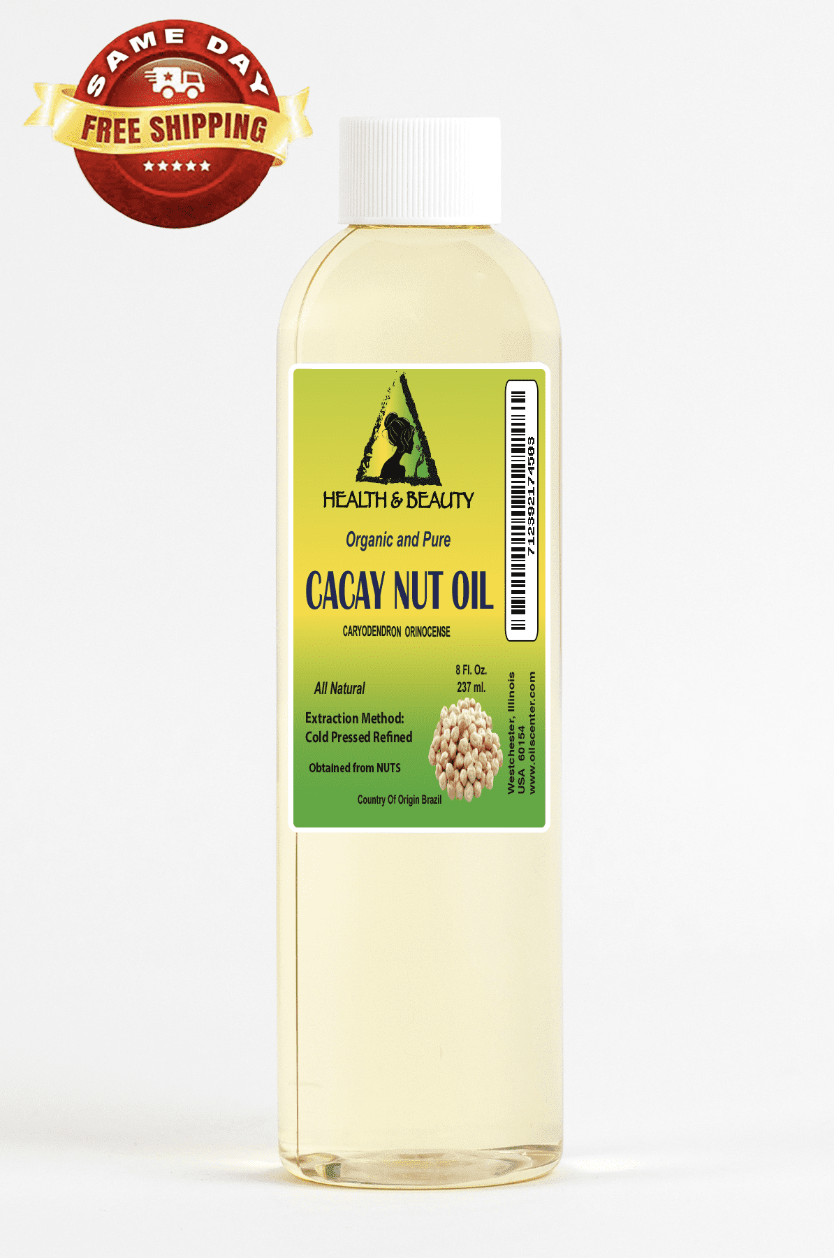 Cacay Nut / Kahai Oil Refined Organic Pure Carrier Cold Pressed 8 oz ...