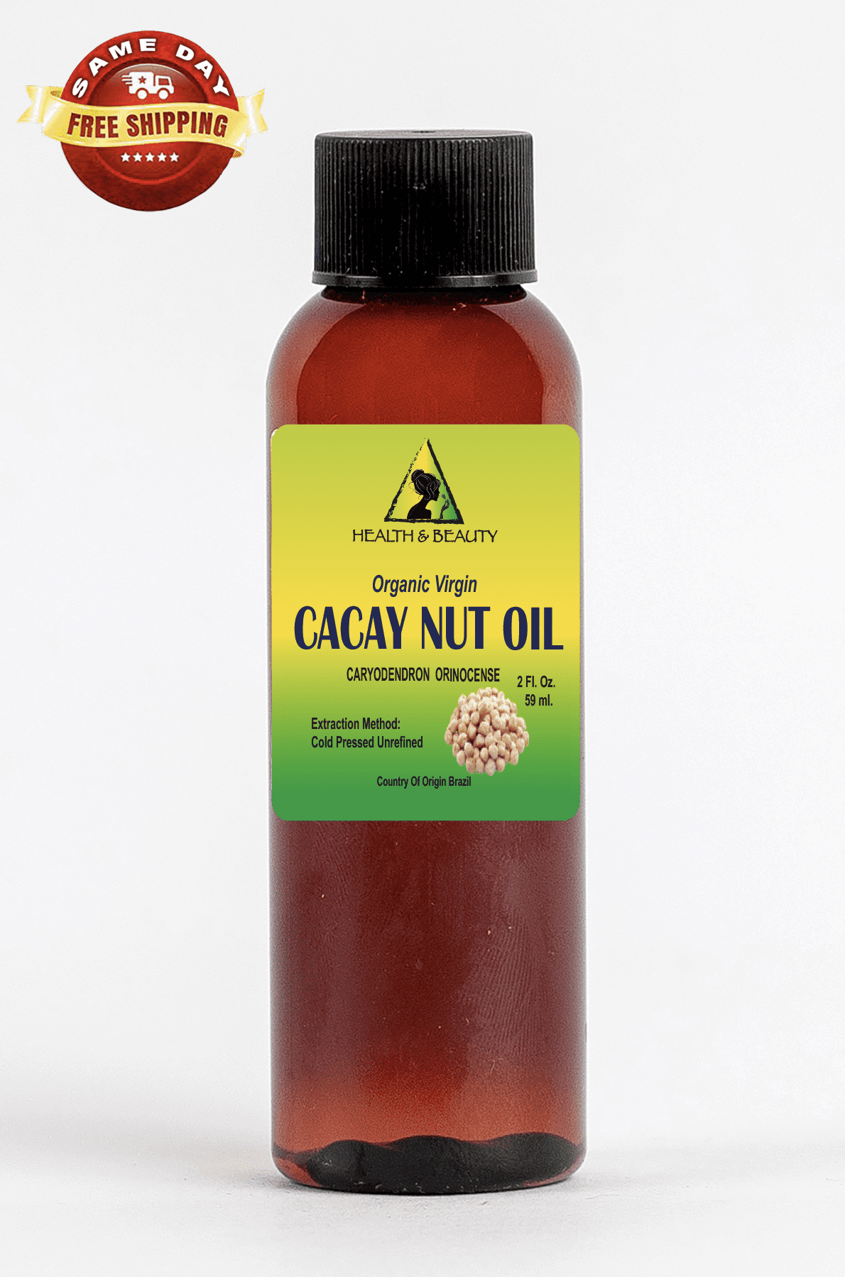 Hexane-Free Cacay Nut Oil, Unrefined Virgin Organic Carrier, Cold ...