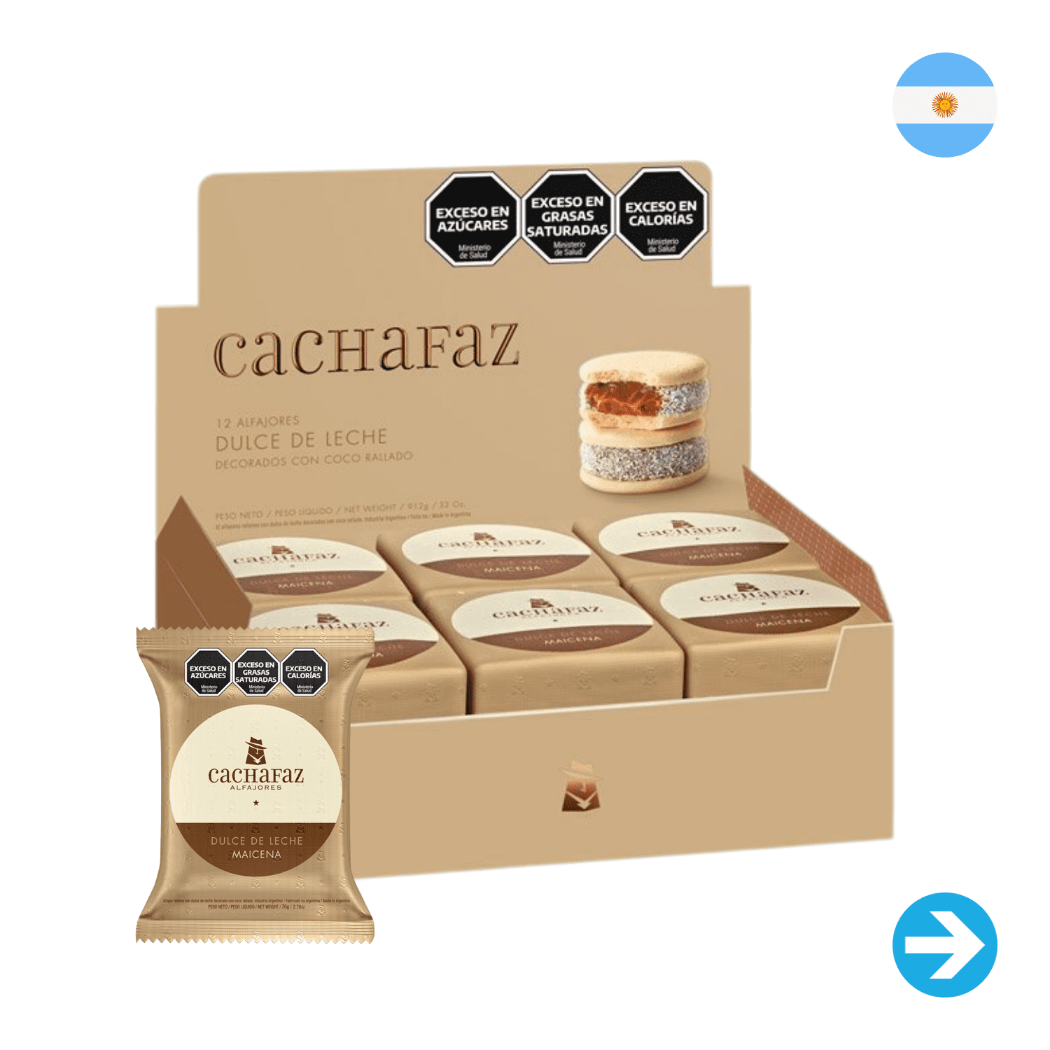 Cachafaz - Alfajores Cornstarch with Dulce de Leche and Striped Coconut ...