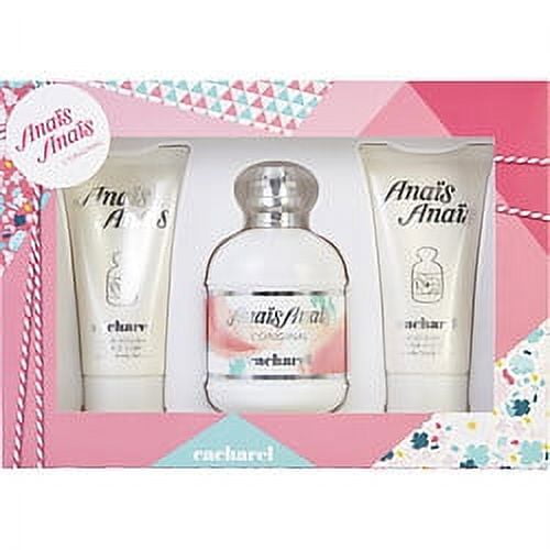 Cacharel Anais Anais , 3 Pc Gift Set 3.4oz EDT Spray, 2 x 1.7oz ...