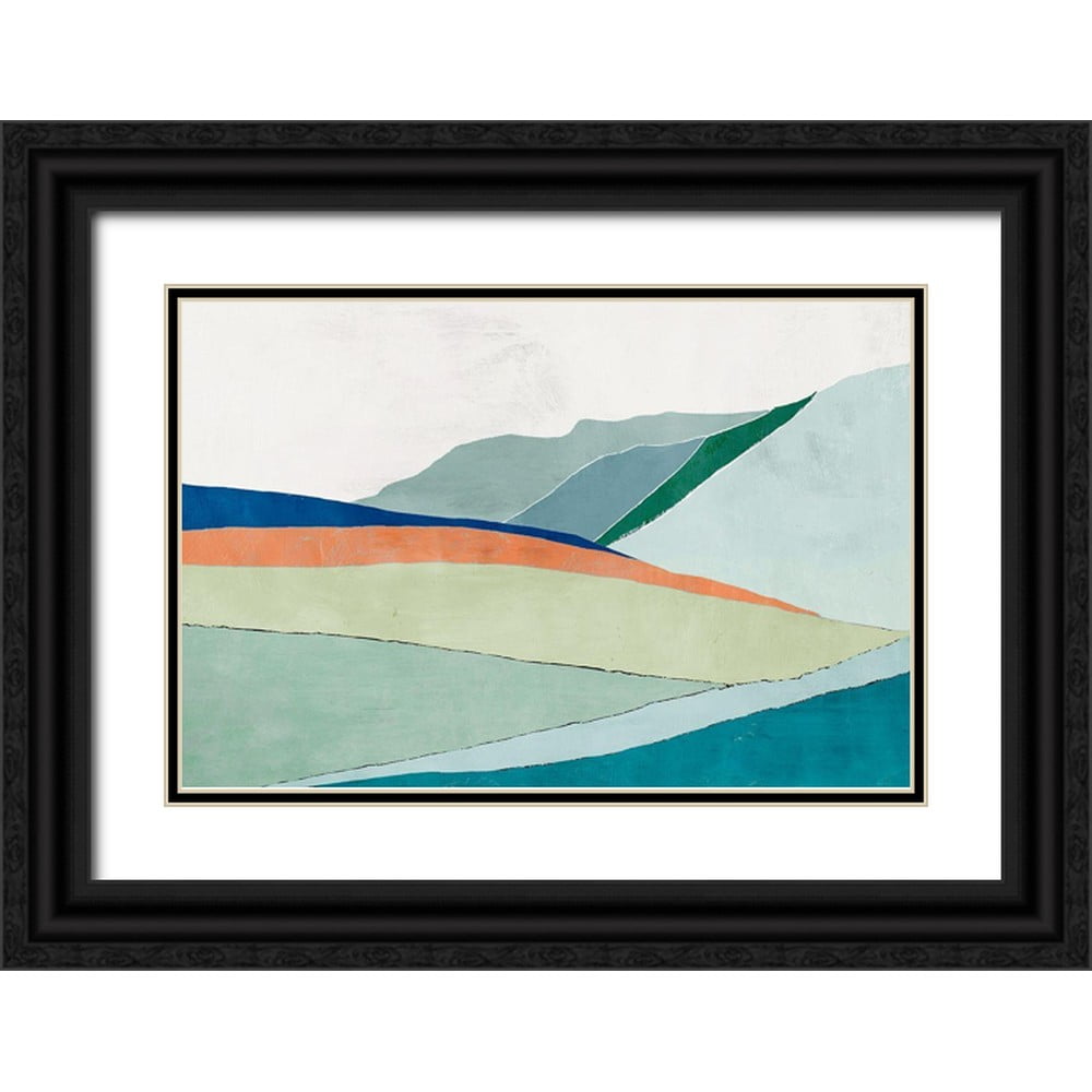 Cacho, E.L. 32x23 Black Ornate Wood Framed with Double Matting Museum ...